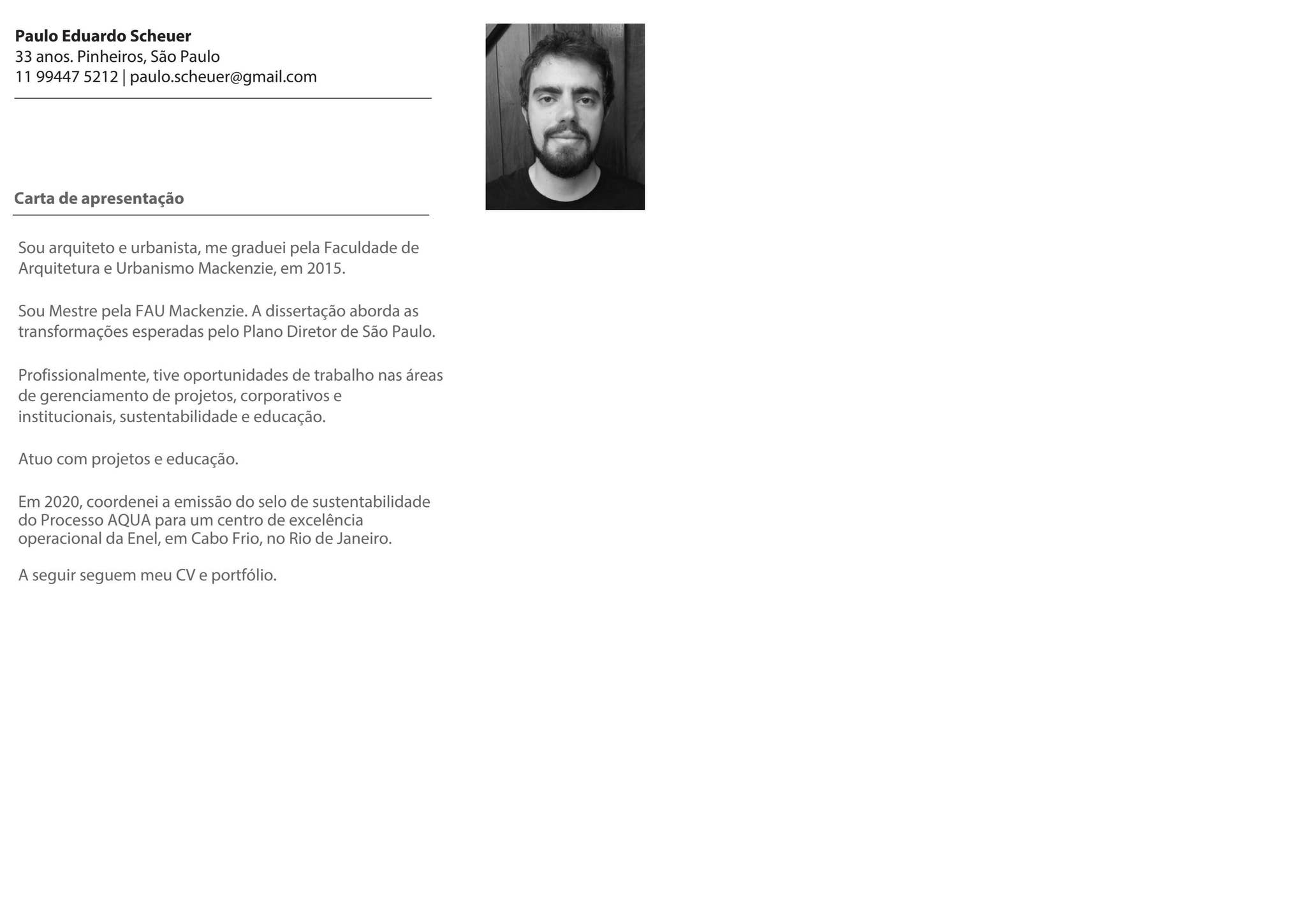 Paulo Scheuer CV - Arquiteto e Urbanista by Paulo Eduardo Scheuer - Issuu