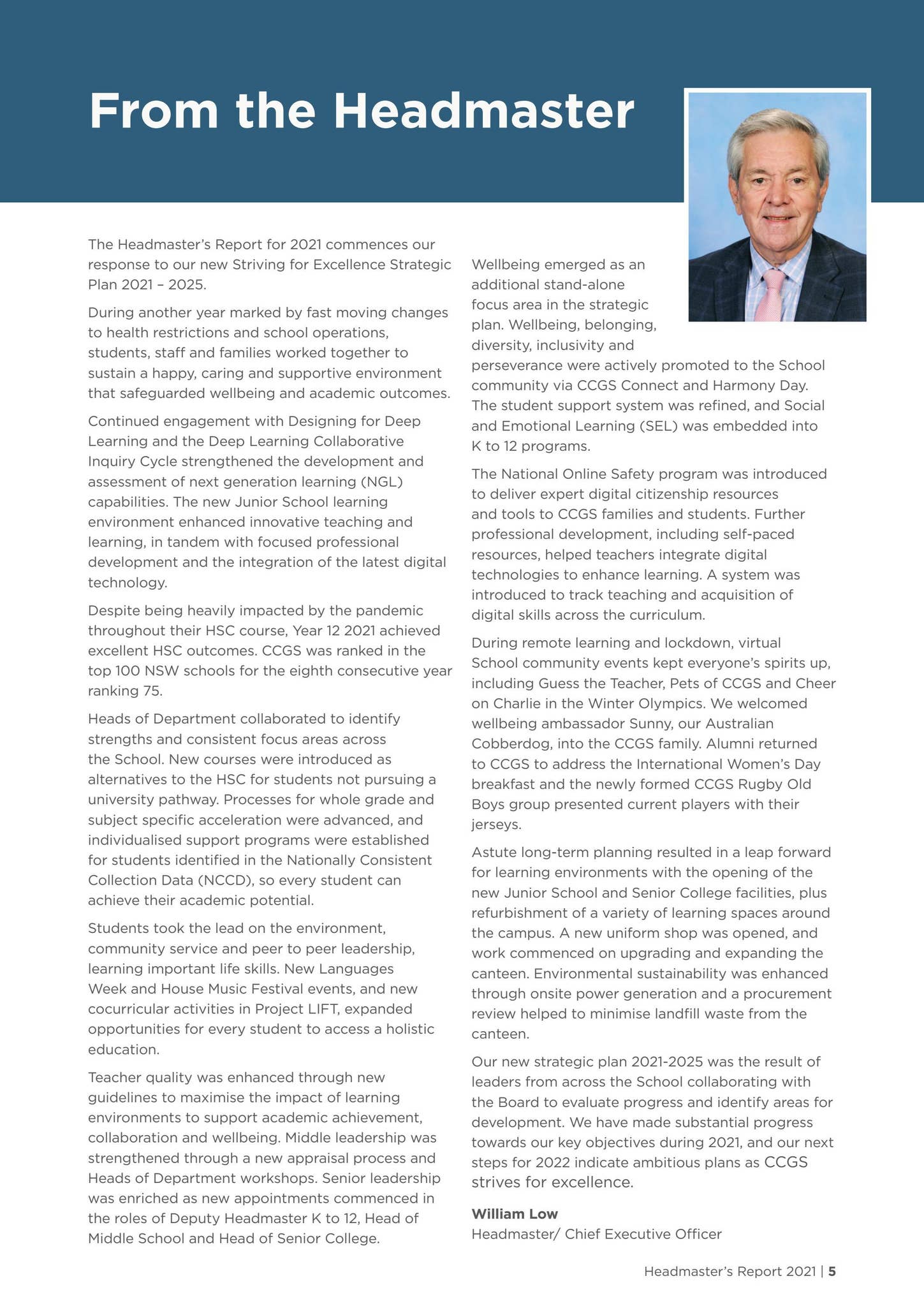 Headmaster's Report 2021 by Central Coast Grammar School - Issuu