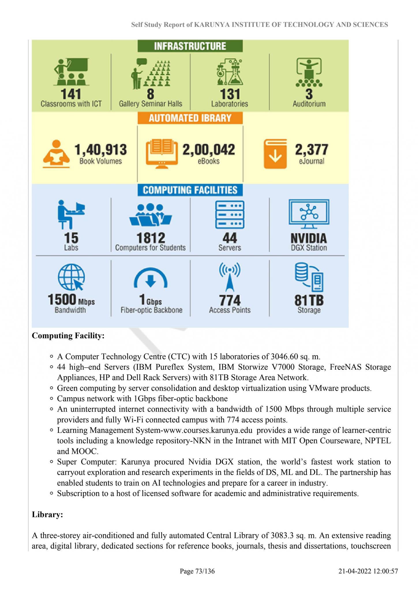 NAAC SSR by Karunya Institute of Technology and Sciences - Issuu