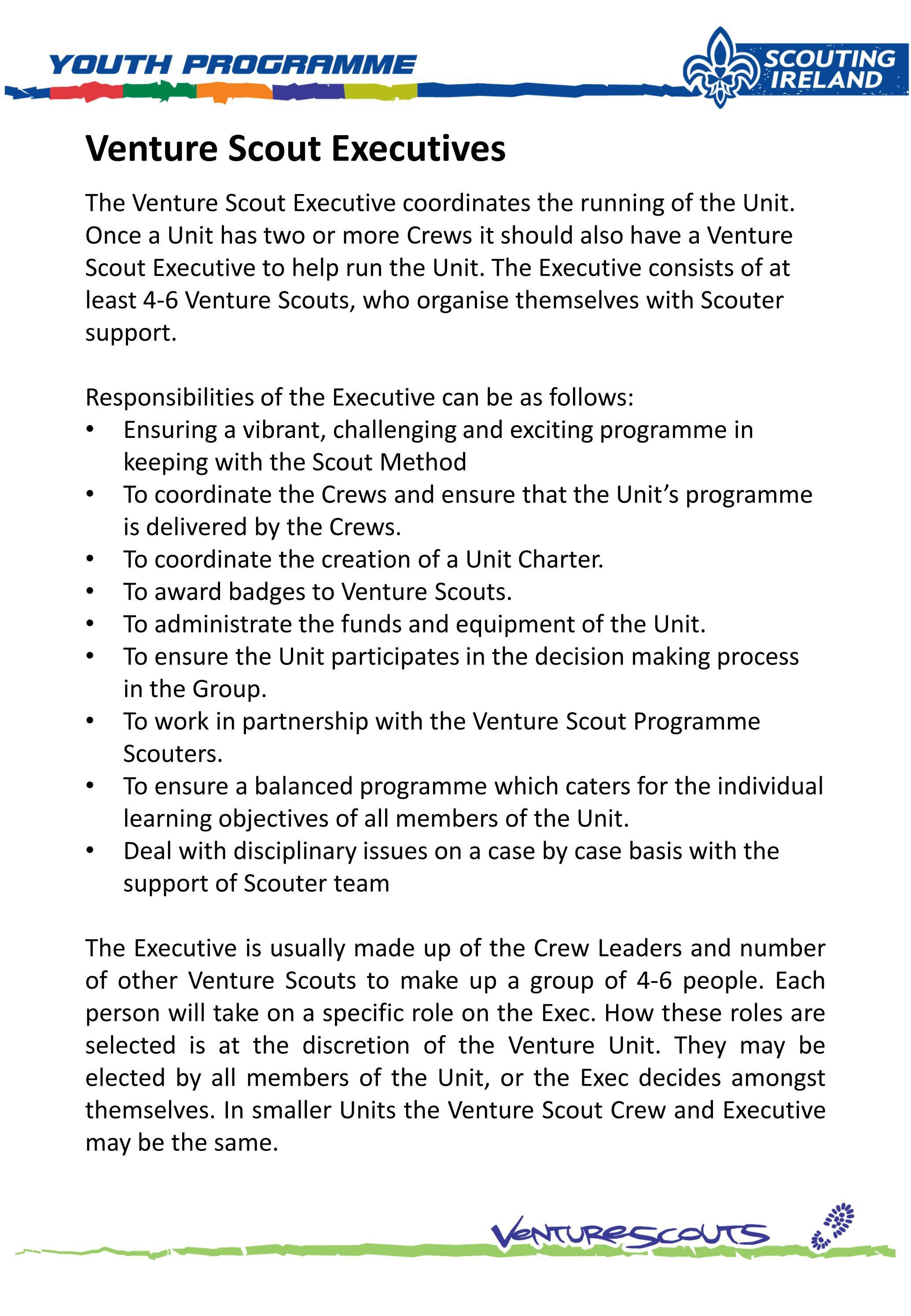 Venture Scout Executives by Scouting Ireland - Issuu