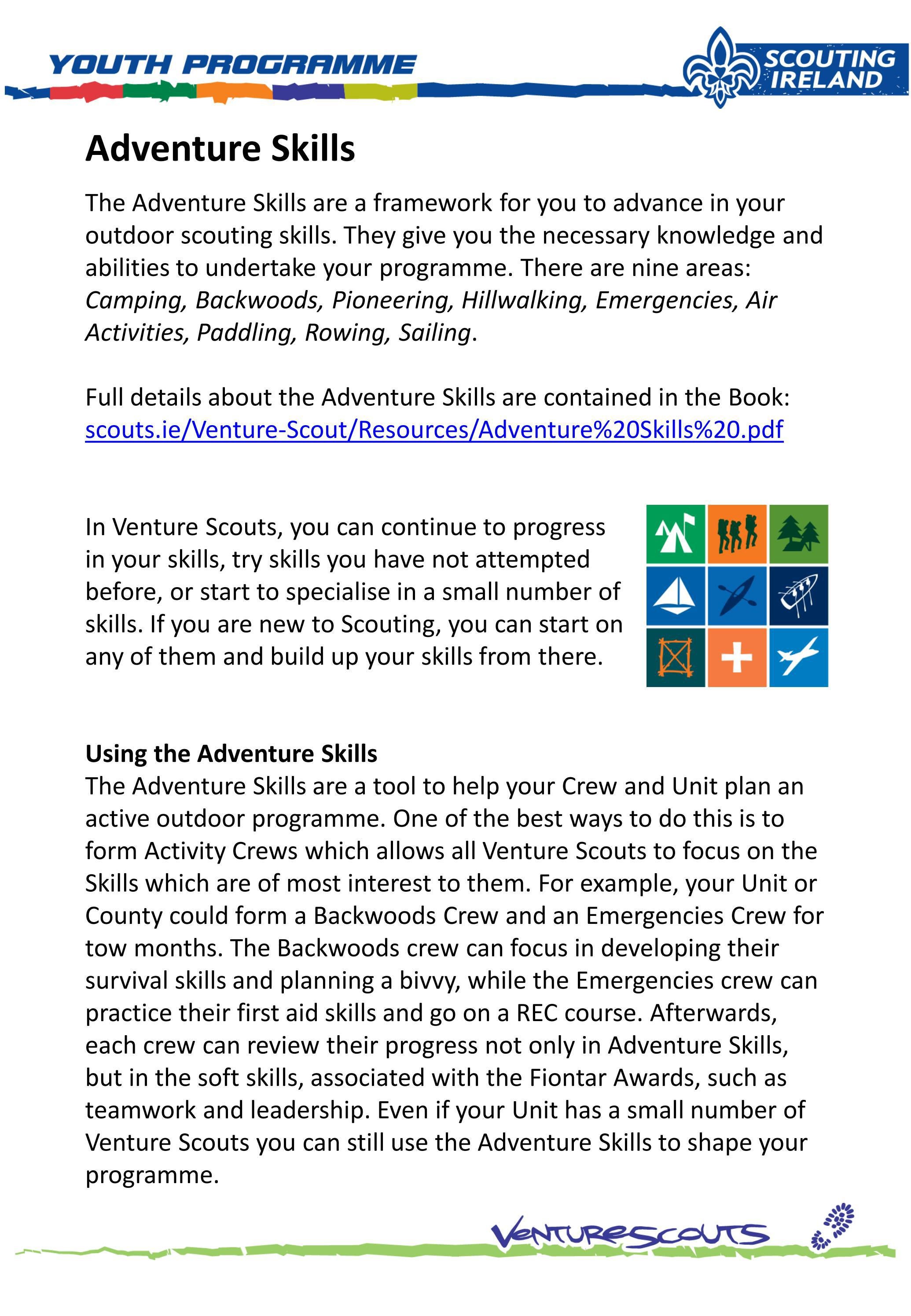 Adventure Skills Venture Scouts by Scouting Ireland - Issuu