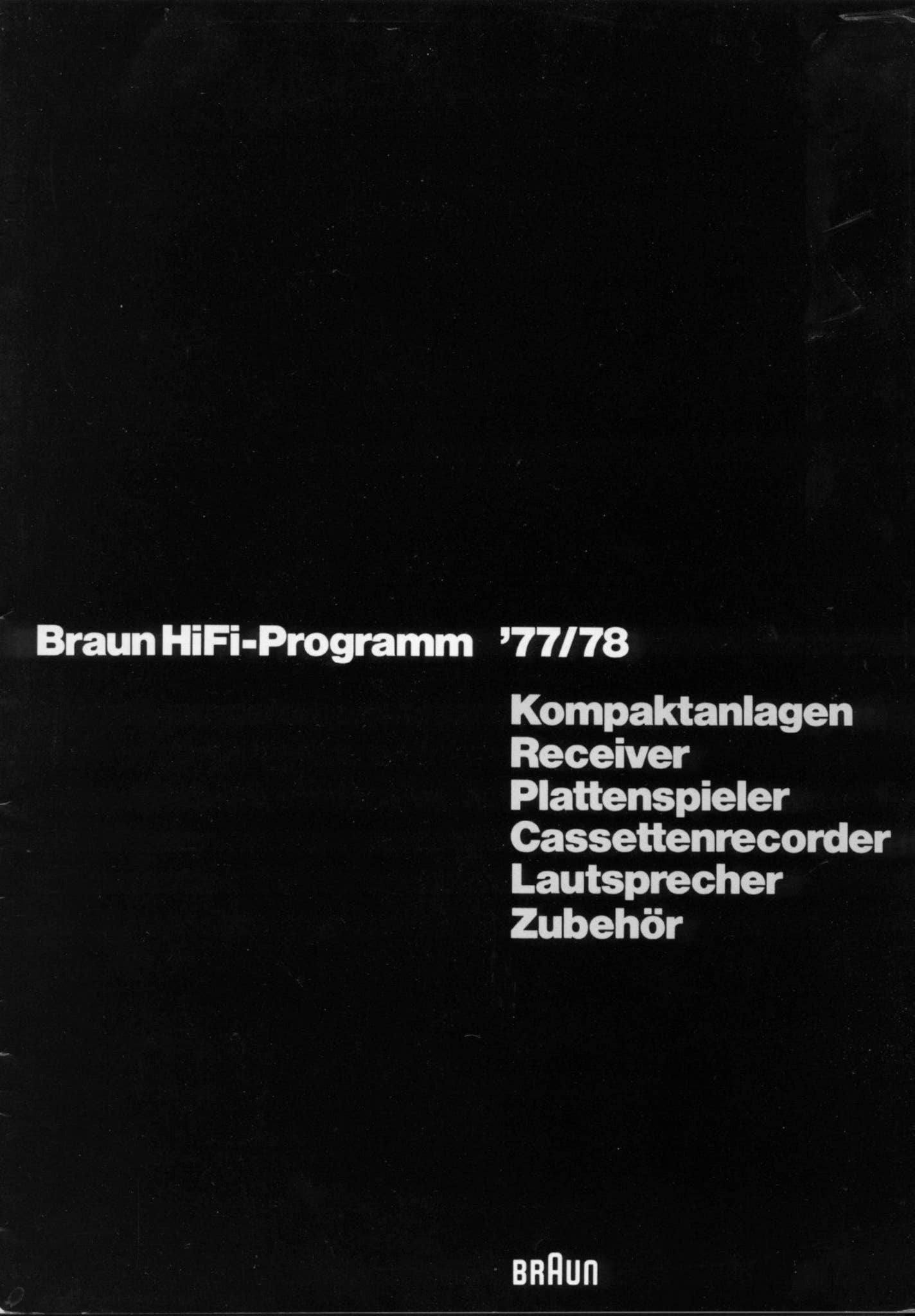 1977-78 Braun HiFi-Gesamtprogramm by Alex Chernyak - Issuu