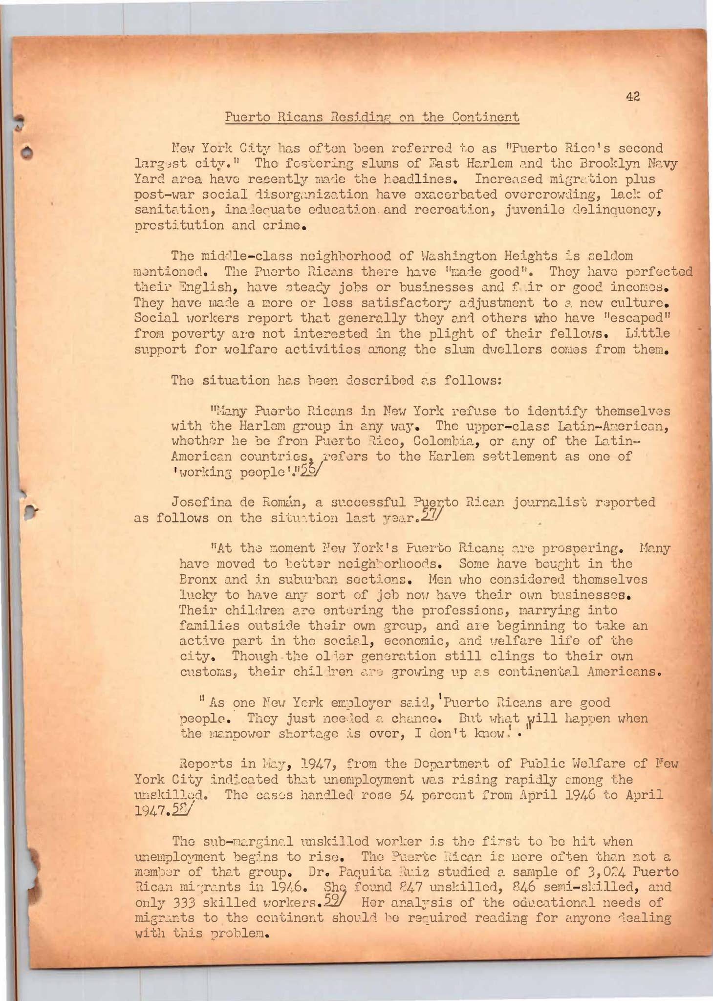 Puerto Rican Emigration (1947) by La Colección Puertorriqueña - Issuu