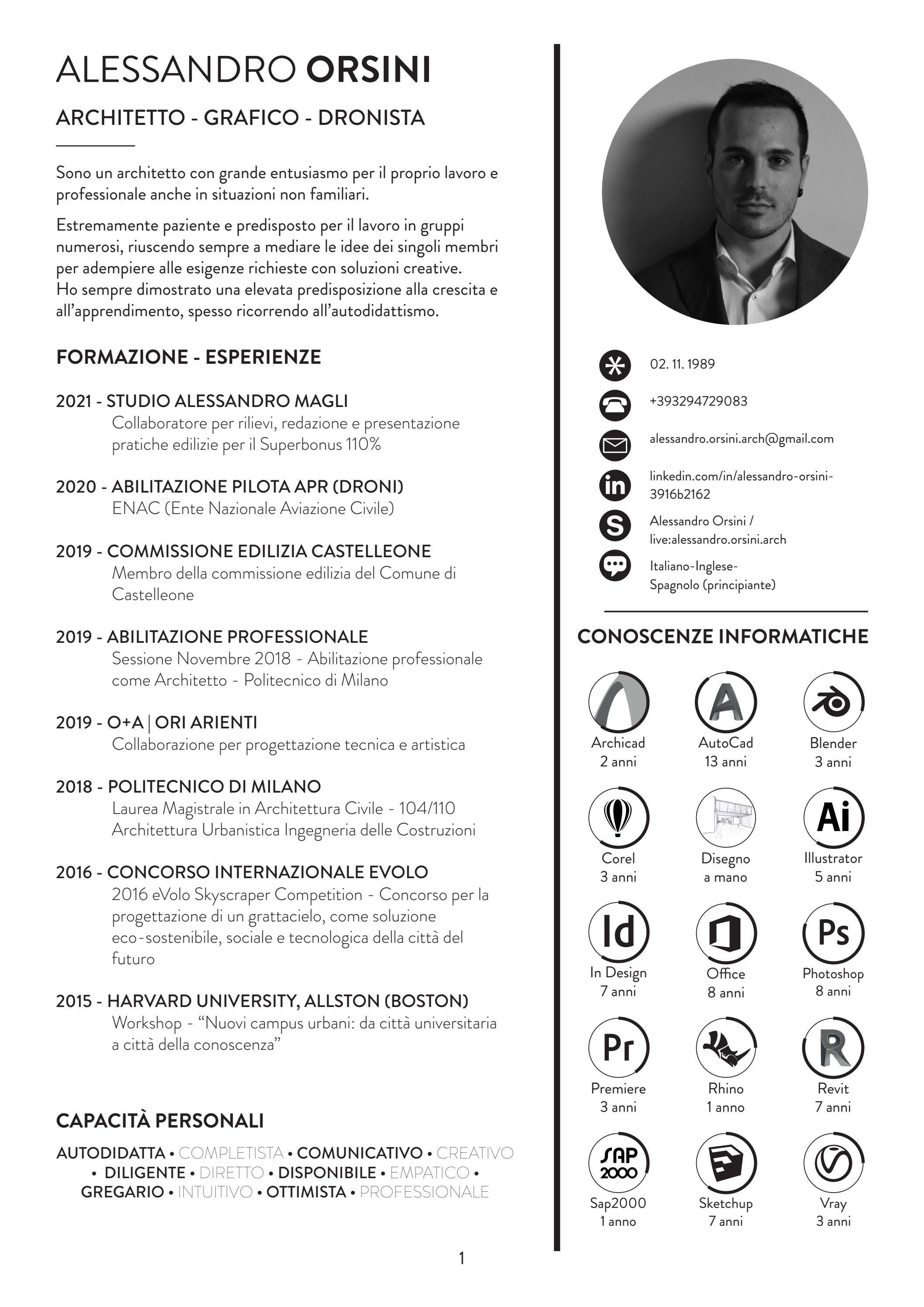 Orsini Alessandro Curriculum Vitae e Portfolio by Alessandro Orsini - Issuu