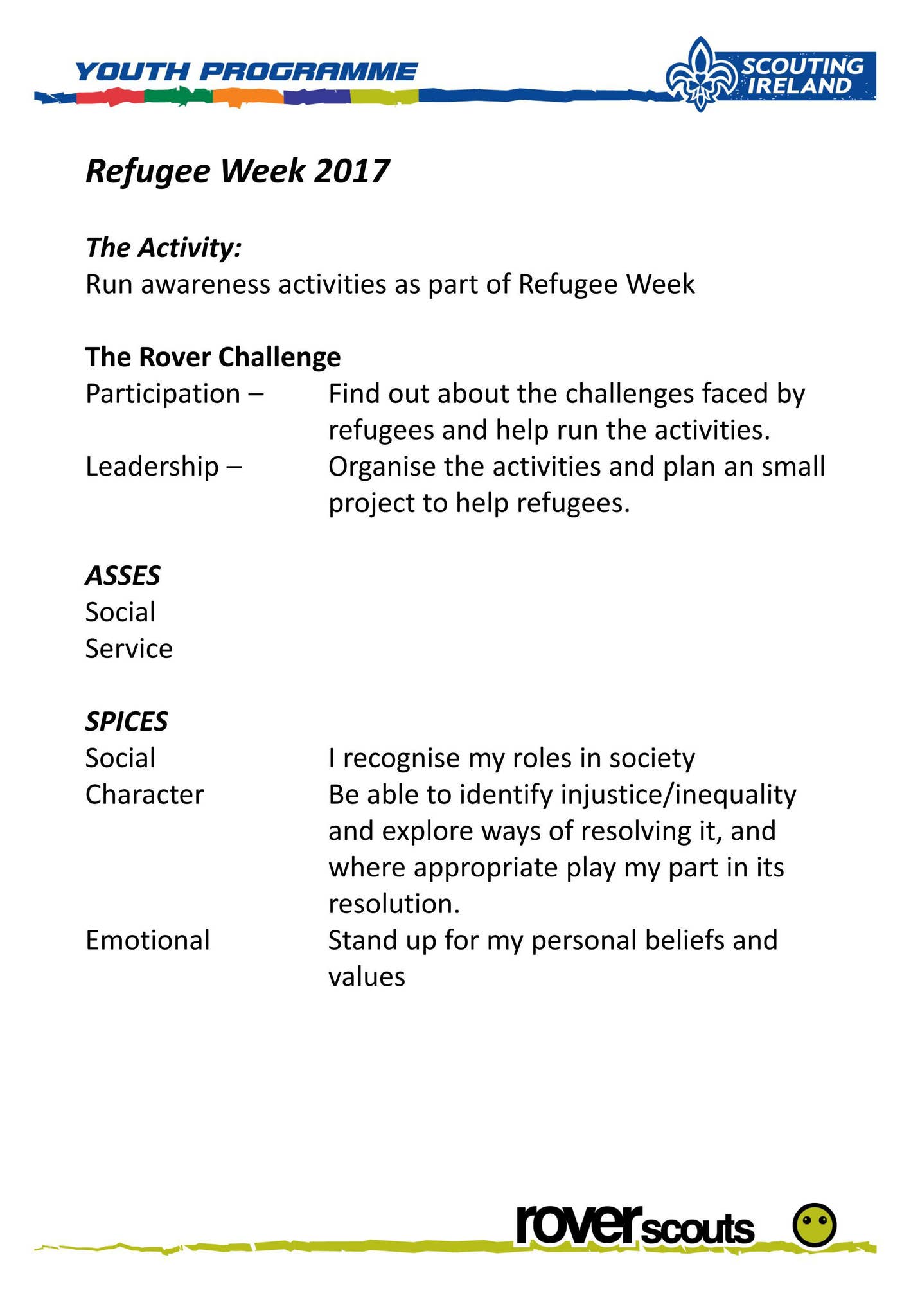 Refugee Week 2017 by Scouting Ireland - Issuu