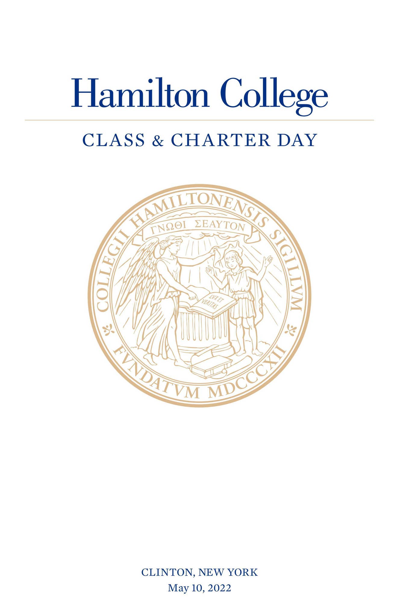 2022 Class & Charter Day Program by Hamilton College - Issuu