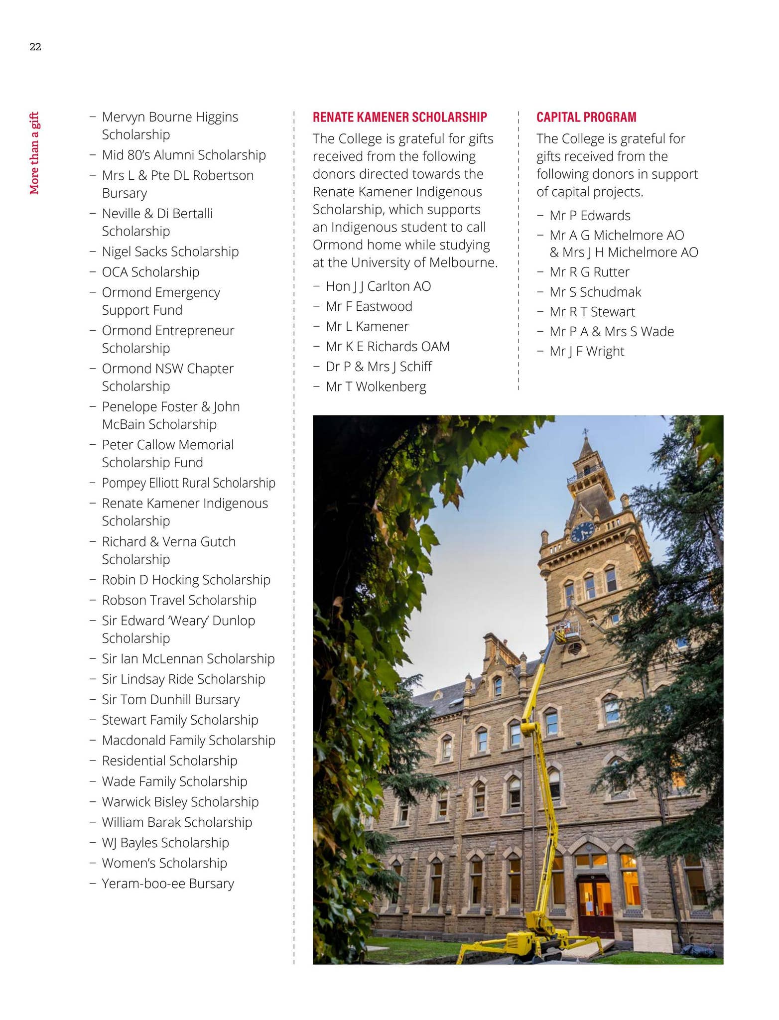 MORE THAN A GIFT - Our Community Impact Report by Ormond College - Issuu