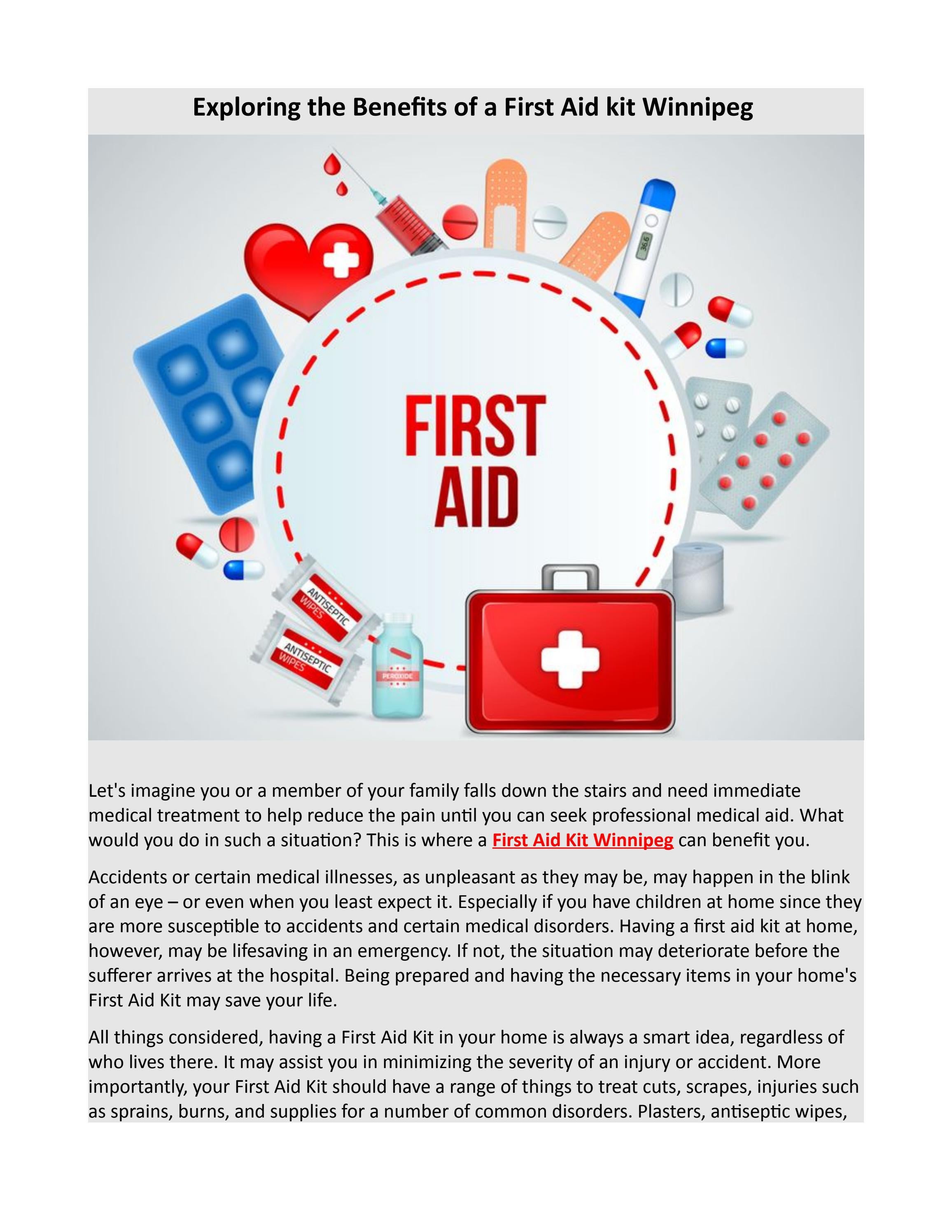 Exploring the Benefits of a First Aid kit Winnipeg by Prepare First Aid ...