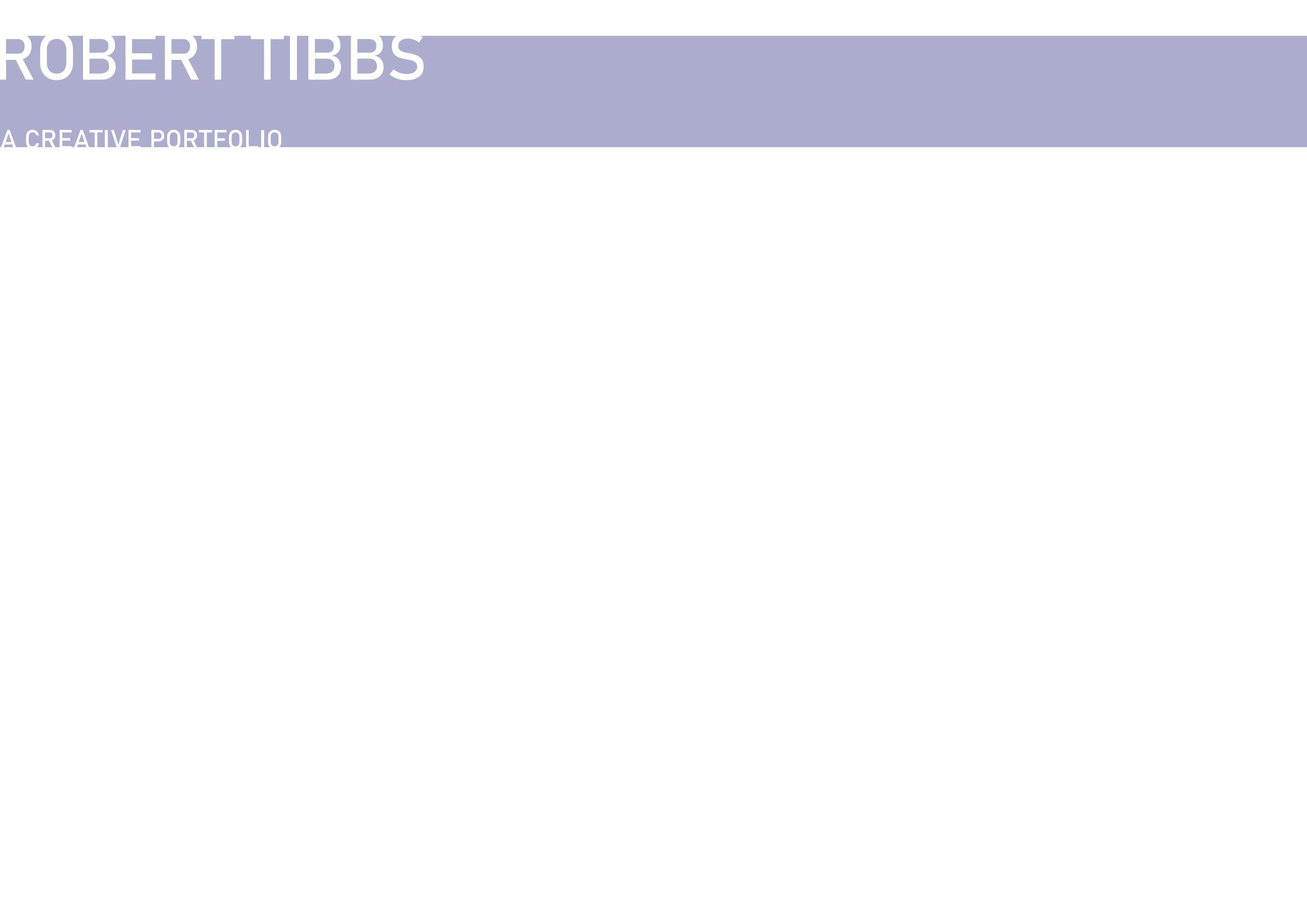 Robert Tibbs Undergraduate Portfolio by Bob - Issuu