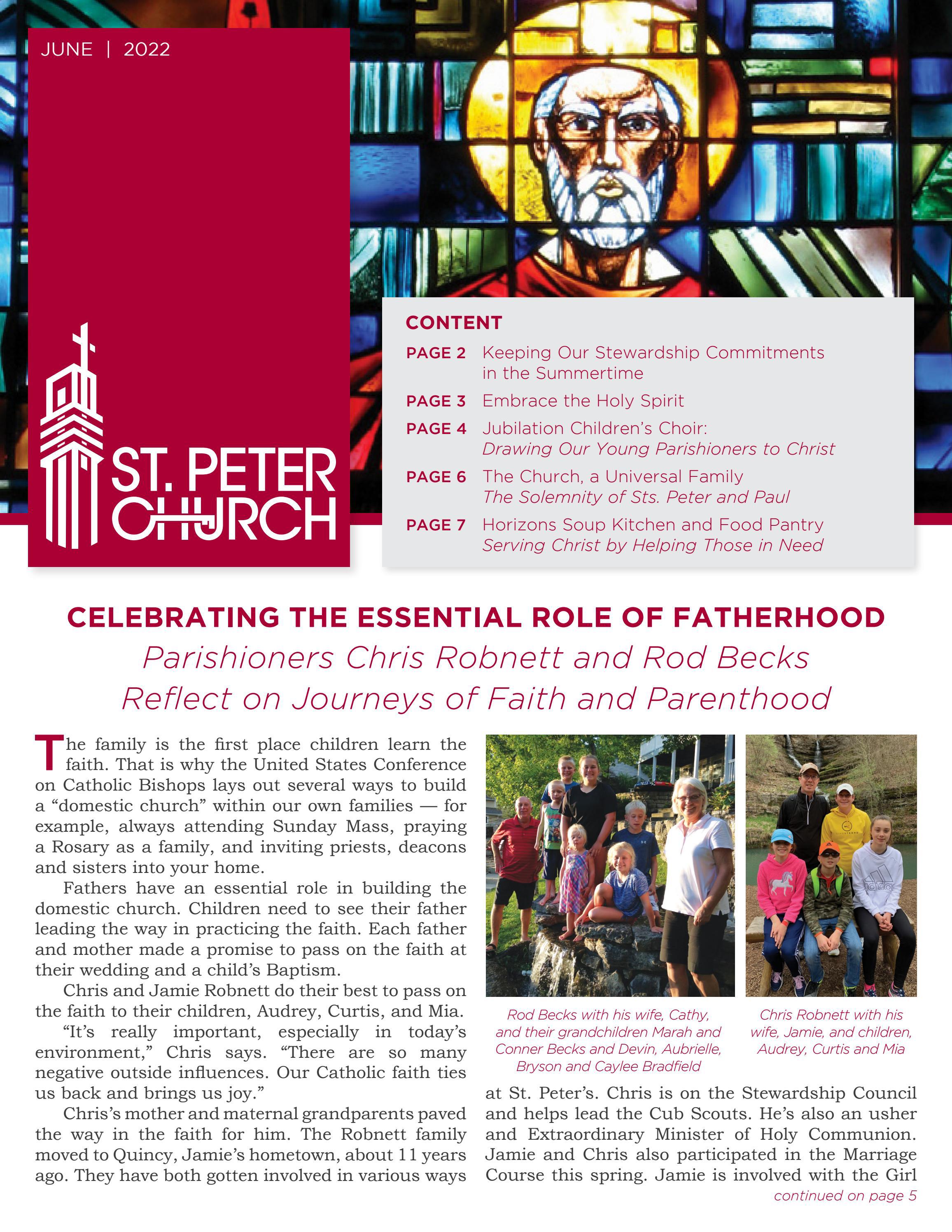 St. Peter Catholic Church Newsletter — June 2022 by Catholic ...