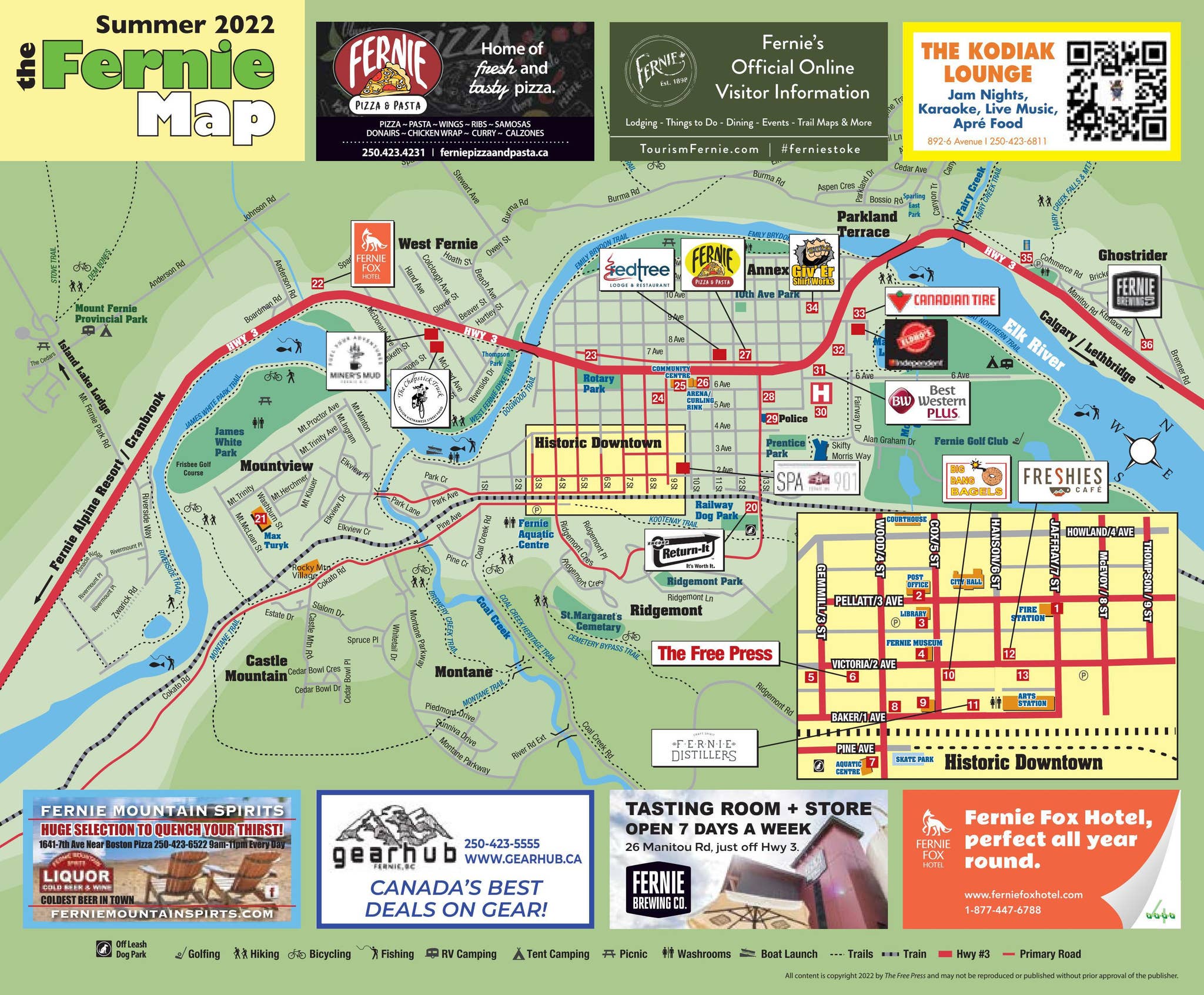 Fernie Summer Map 2022 by The Free Press, Fernie - Issuu