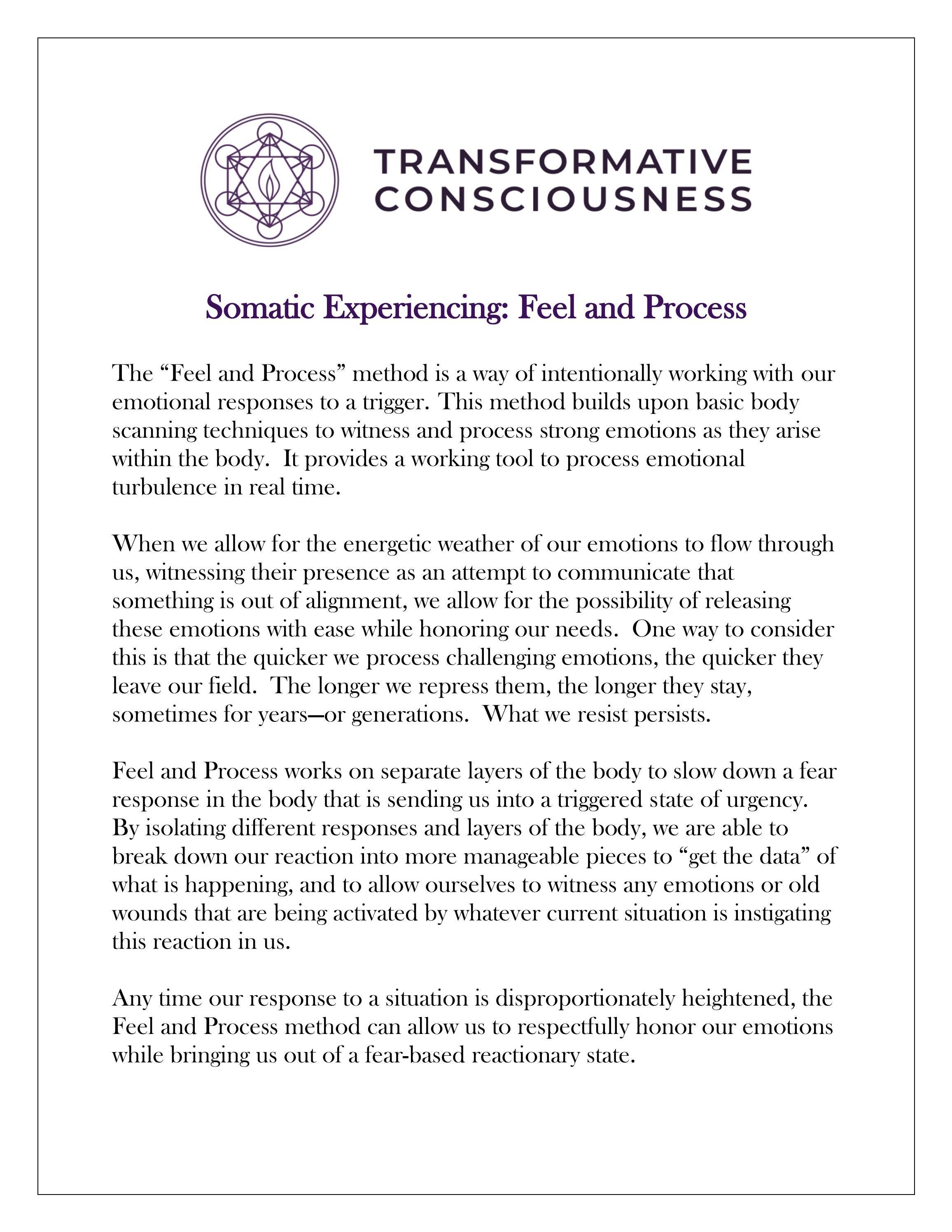 Feel & Process Practice by transformativeconsciousness - Issuu