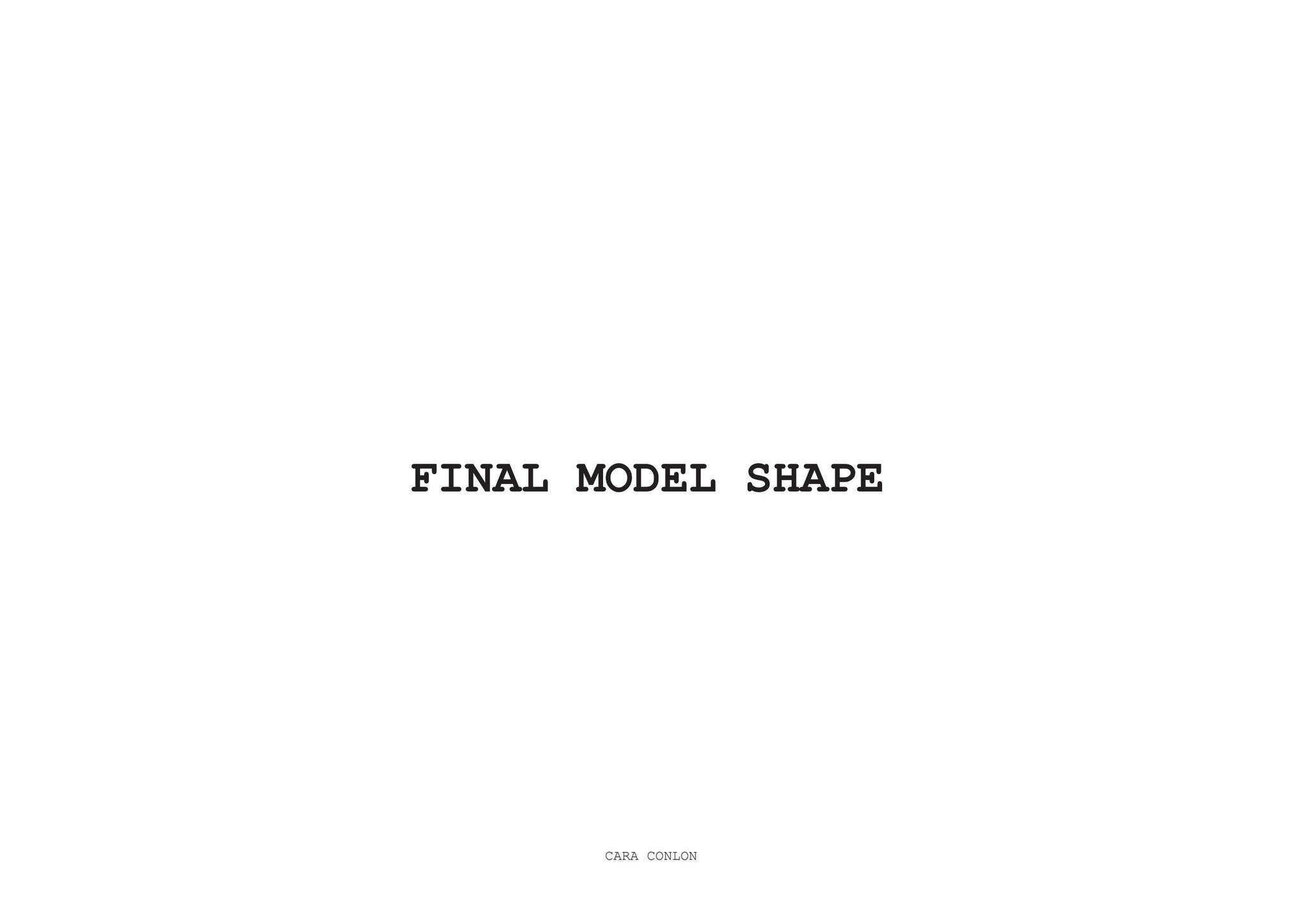 Final Model by Cara Conlon - Issuu