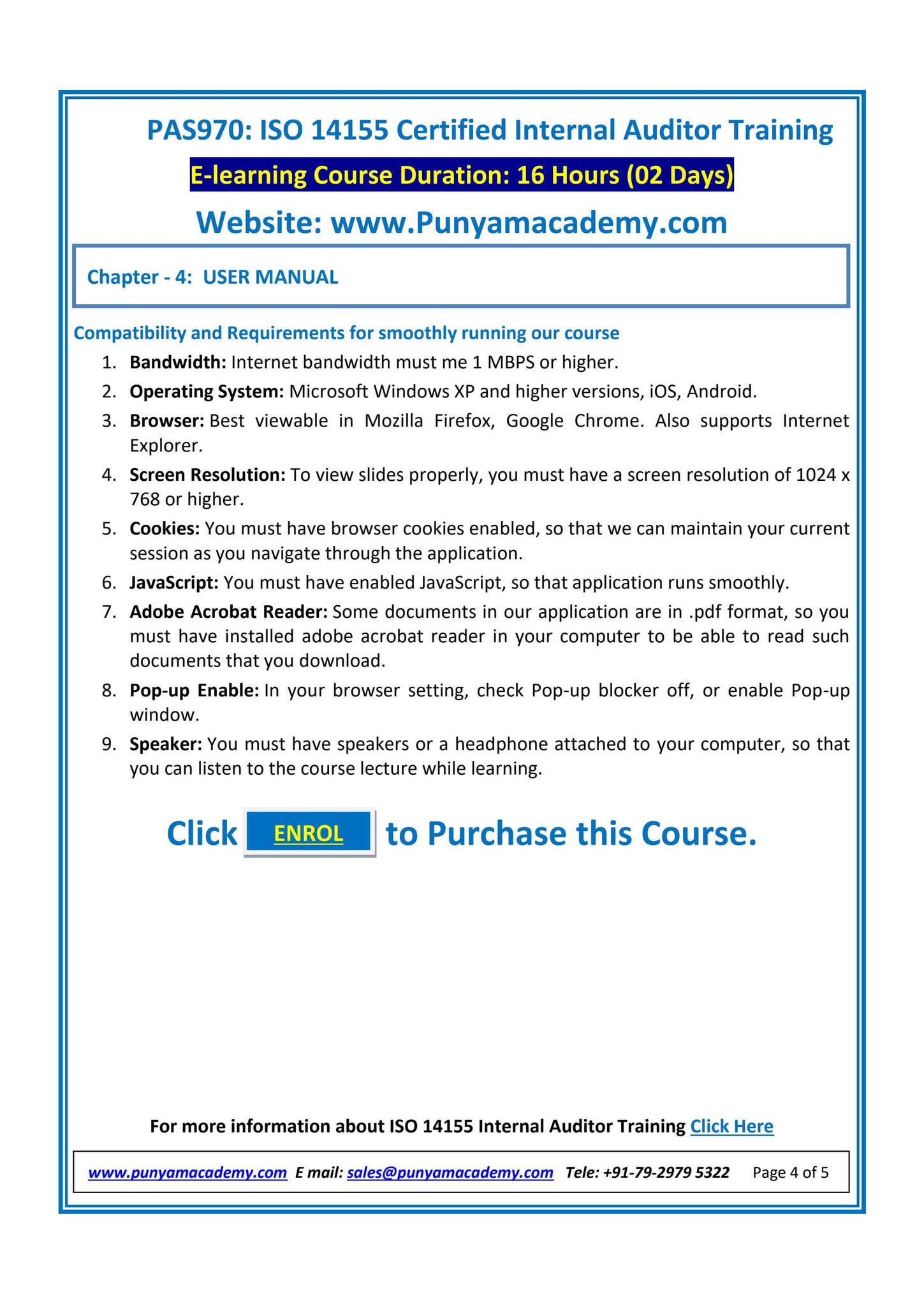ISO 14155 Internal Auditor Training by Punyam Academy - Issuu
