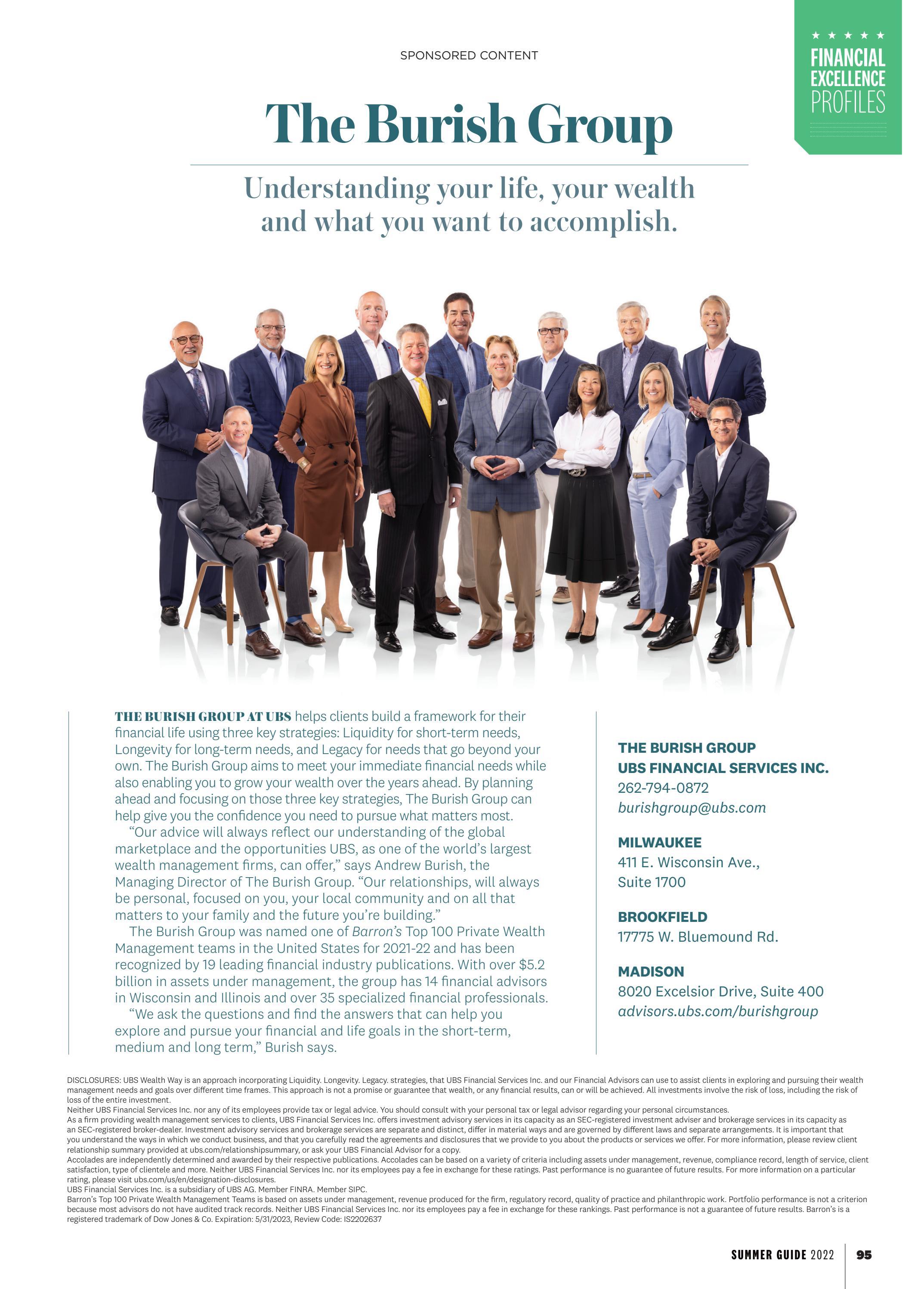 Milwaukee Magazine | Financial Profiles - The Burish Group by Milwaukee ...