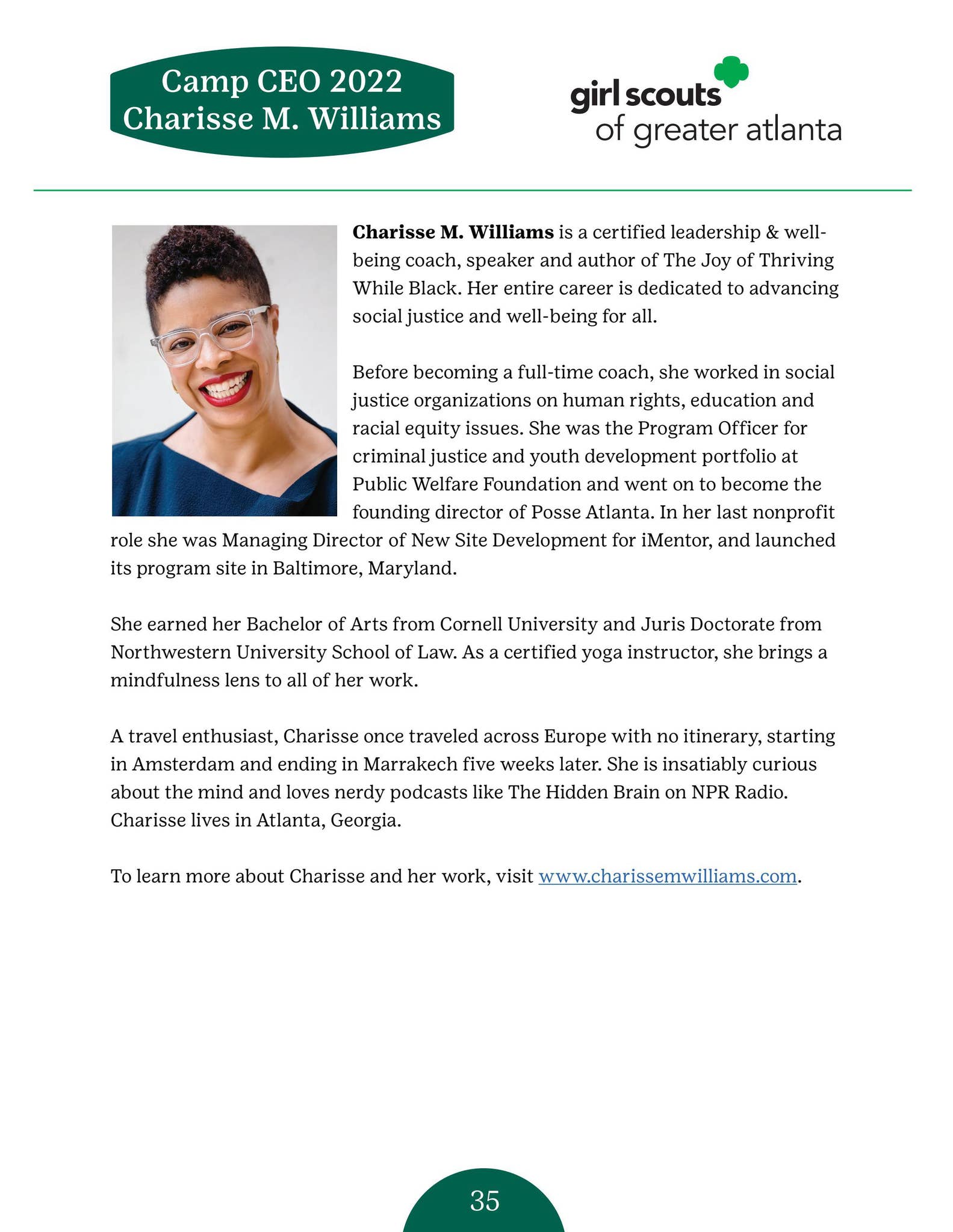 Camp CEO 2022 Biography Book by Girl Scouts of Greater Atlanta - Issuu