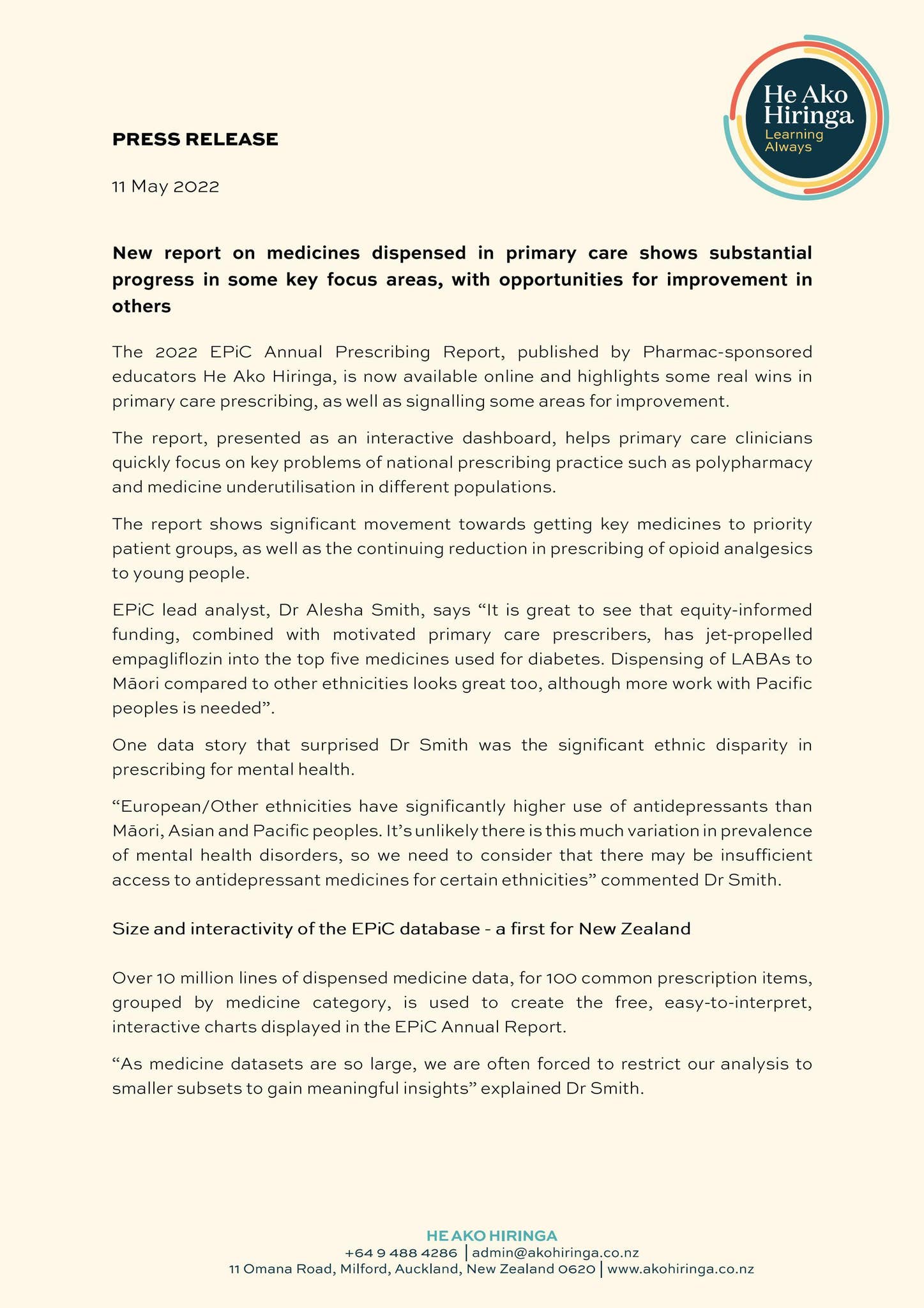 EPiC Annual Prescribing Report media release by WBOP PHO - Issuu