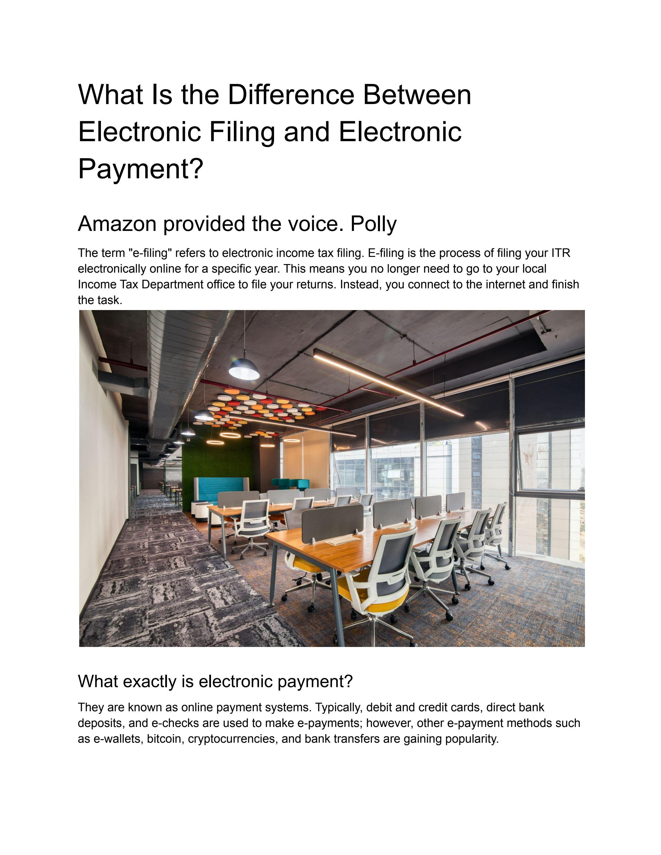 What Is the Difference Between Electronic Filing and Electronic Payment ...