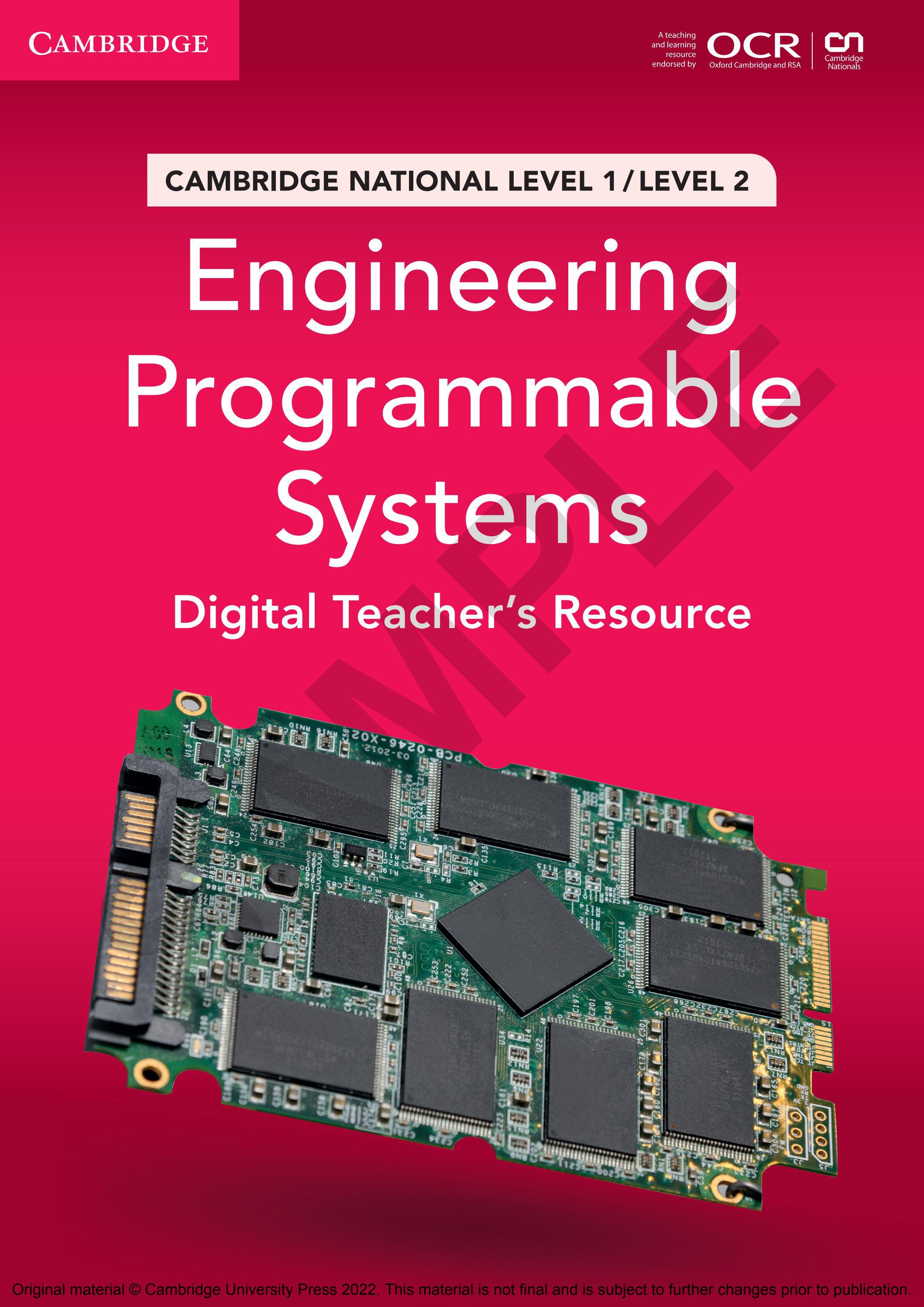 Cambridge Nationals - Engineering Programmable Systems Teacher's ...