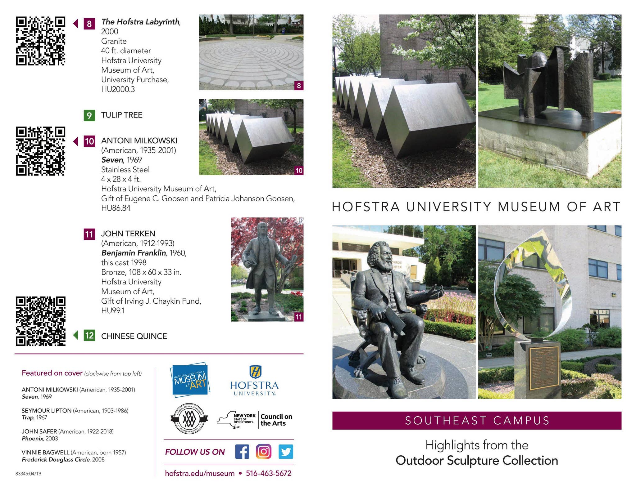 Outdoor Sculpture Collection: Southeast Campus Map by Hofstra ...