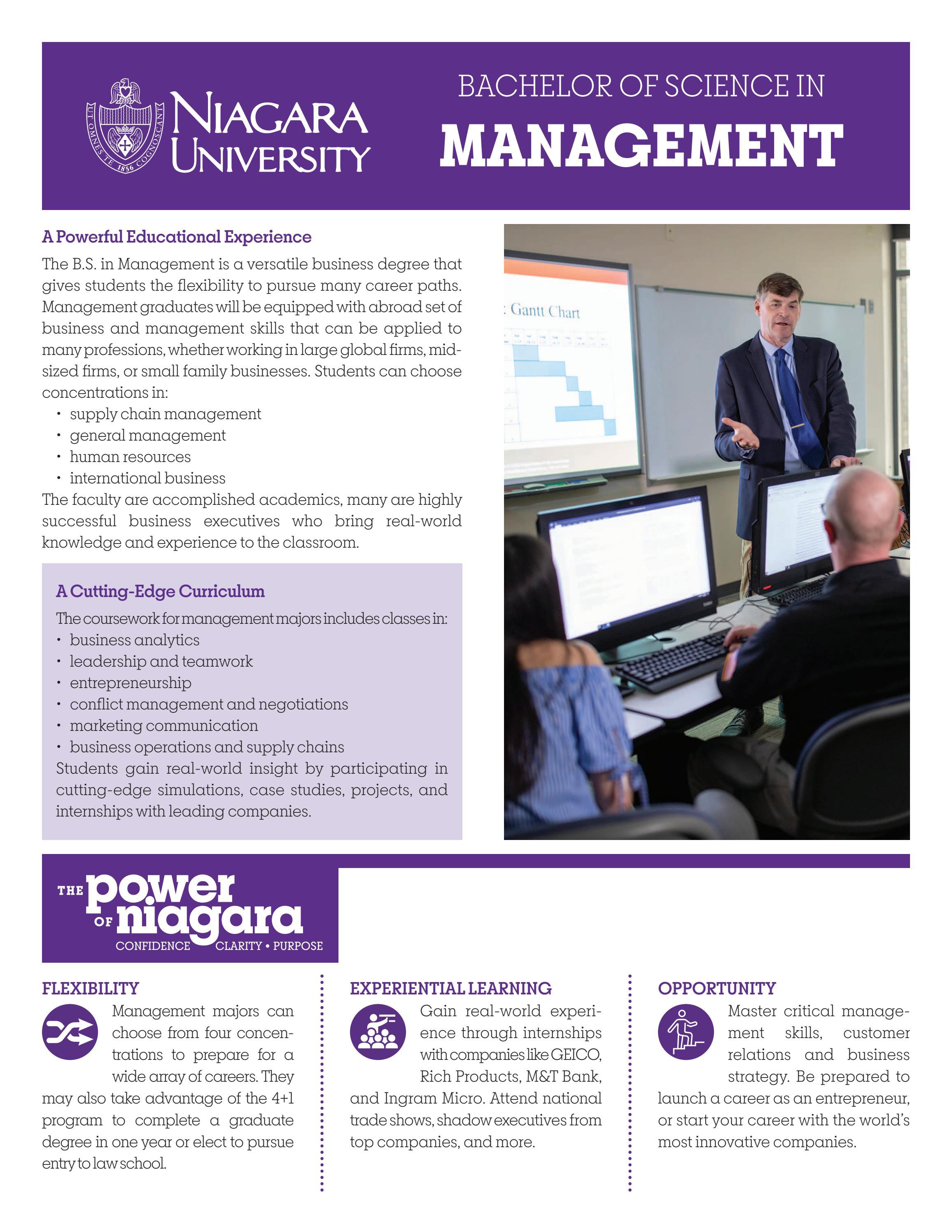 Management (B.S.) by Niagara University - Issuu