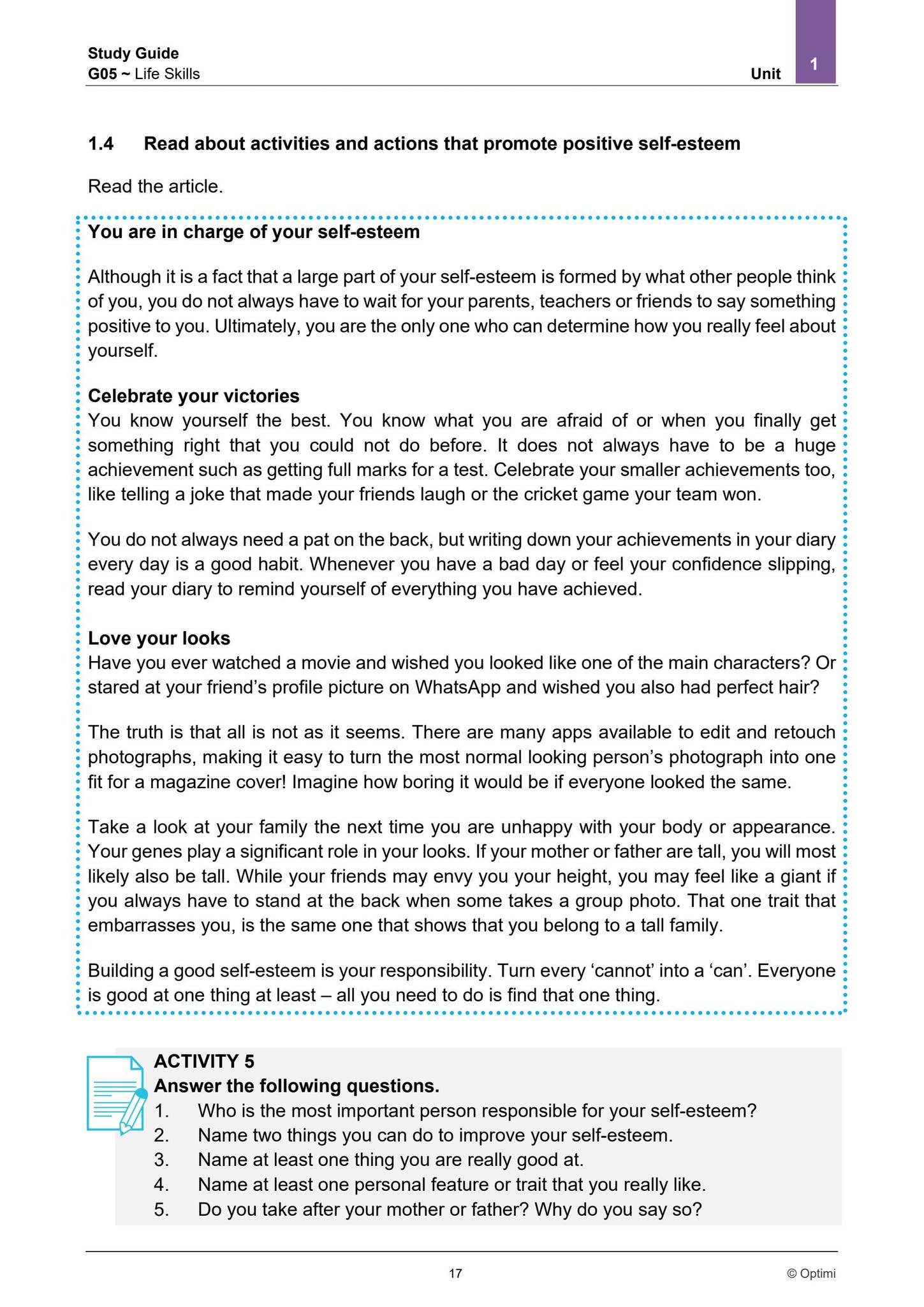 Intermediate Phase Grade 5 Study Guide Life Skills by Impaq - Issuu