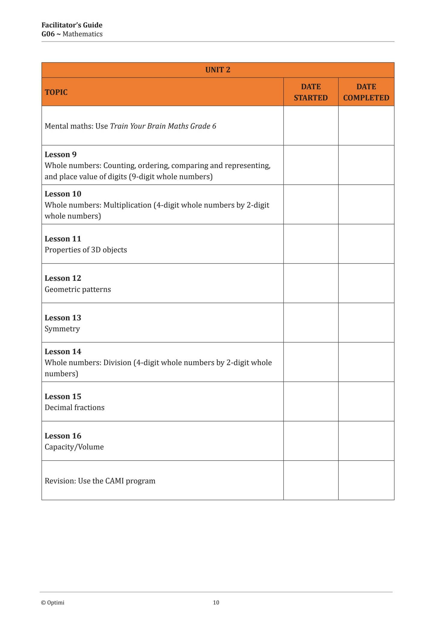 Intermediate Phase Grade 6 Facilitator's Guide Mathematics by Impaq - Issuu