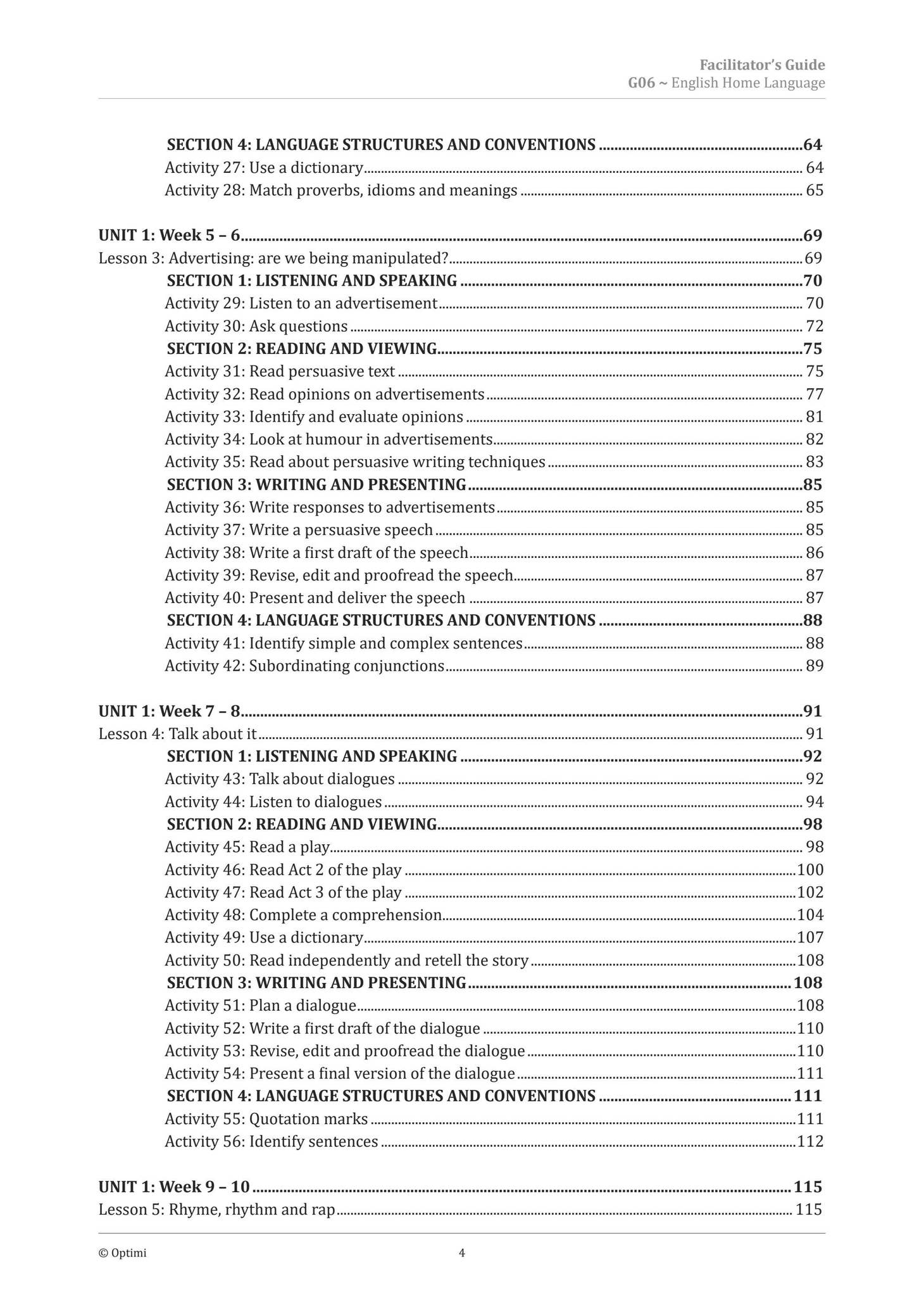 Intermediate Phase Grade 6 Facilitator's Guide English Home Language by ...