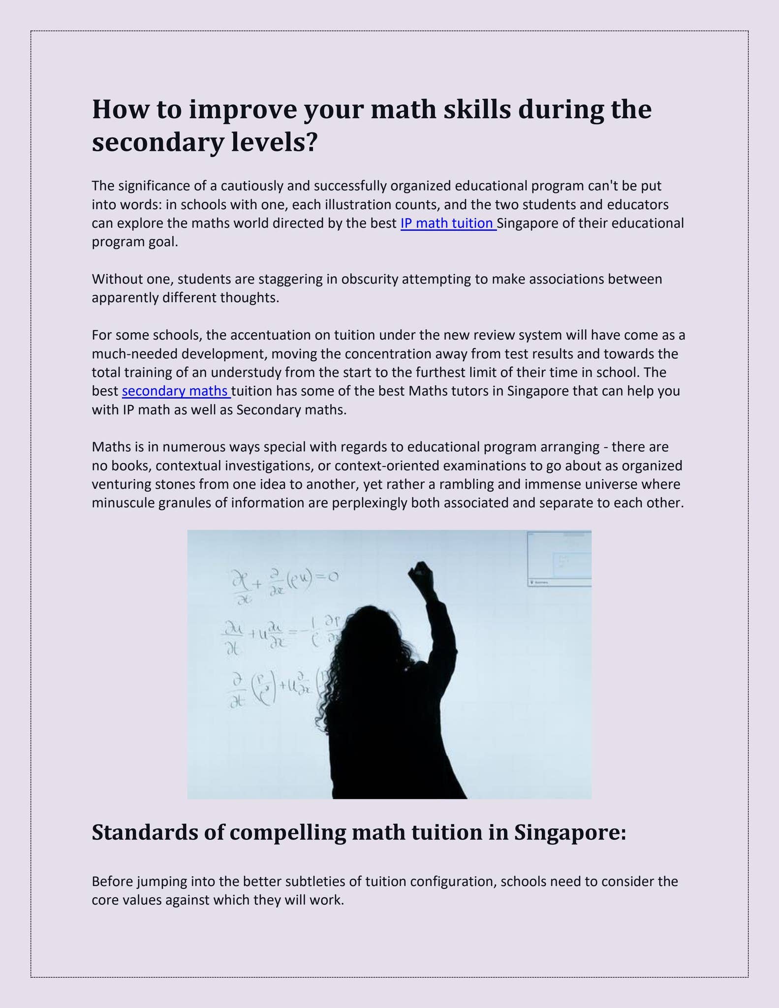 How to improve your math skills during the secondary levels? by Global ...
