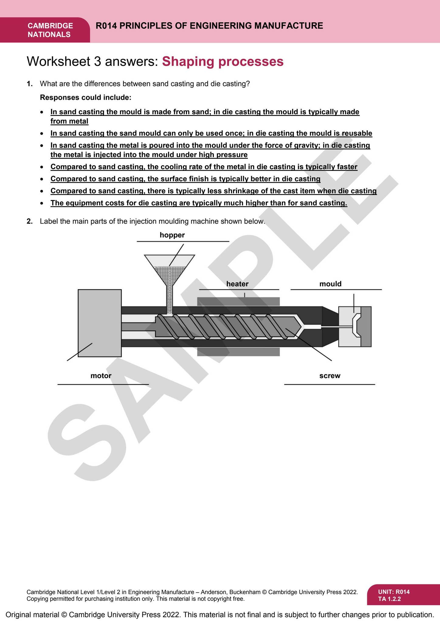 Cambridge Nationals Engineering Manufacture TR Issuu Sample by ...