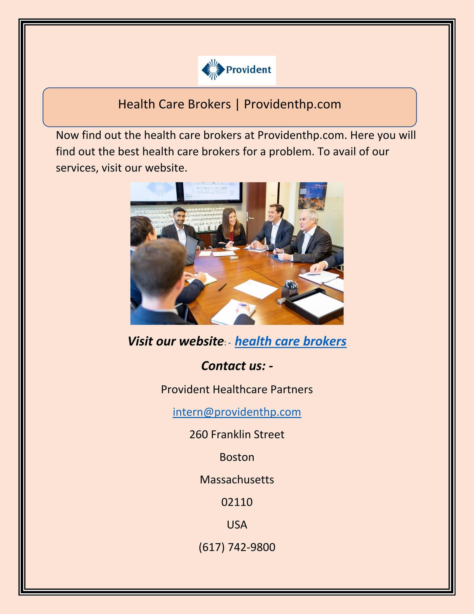 Health Care Brokers | Providenthp.com by Provident Healthcare Partners ...