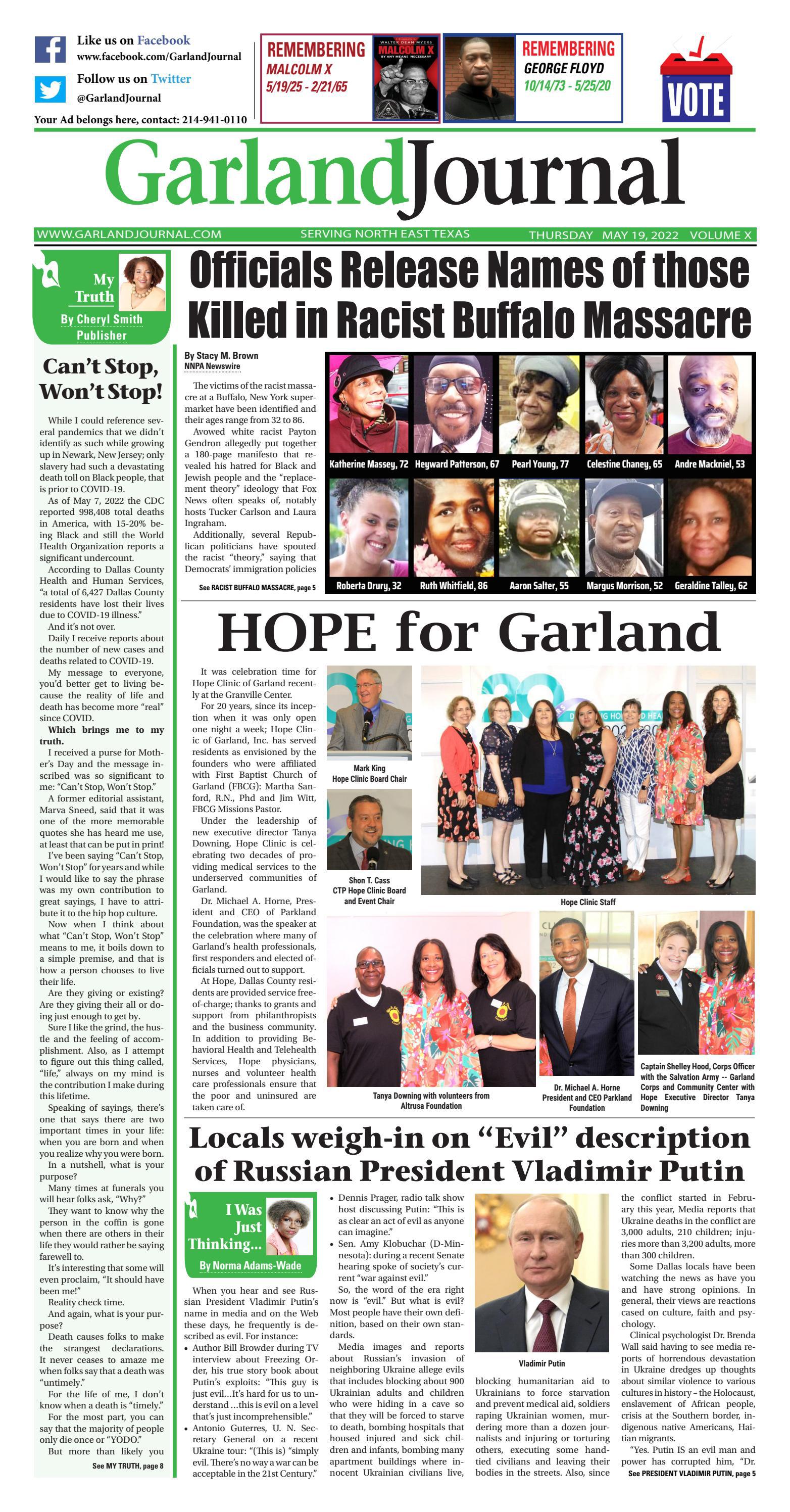 Garland Journal 5-19-22 by Cheryl Smith - Issuu