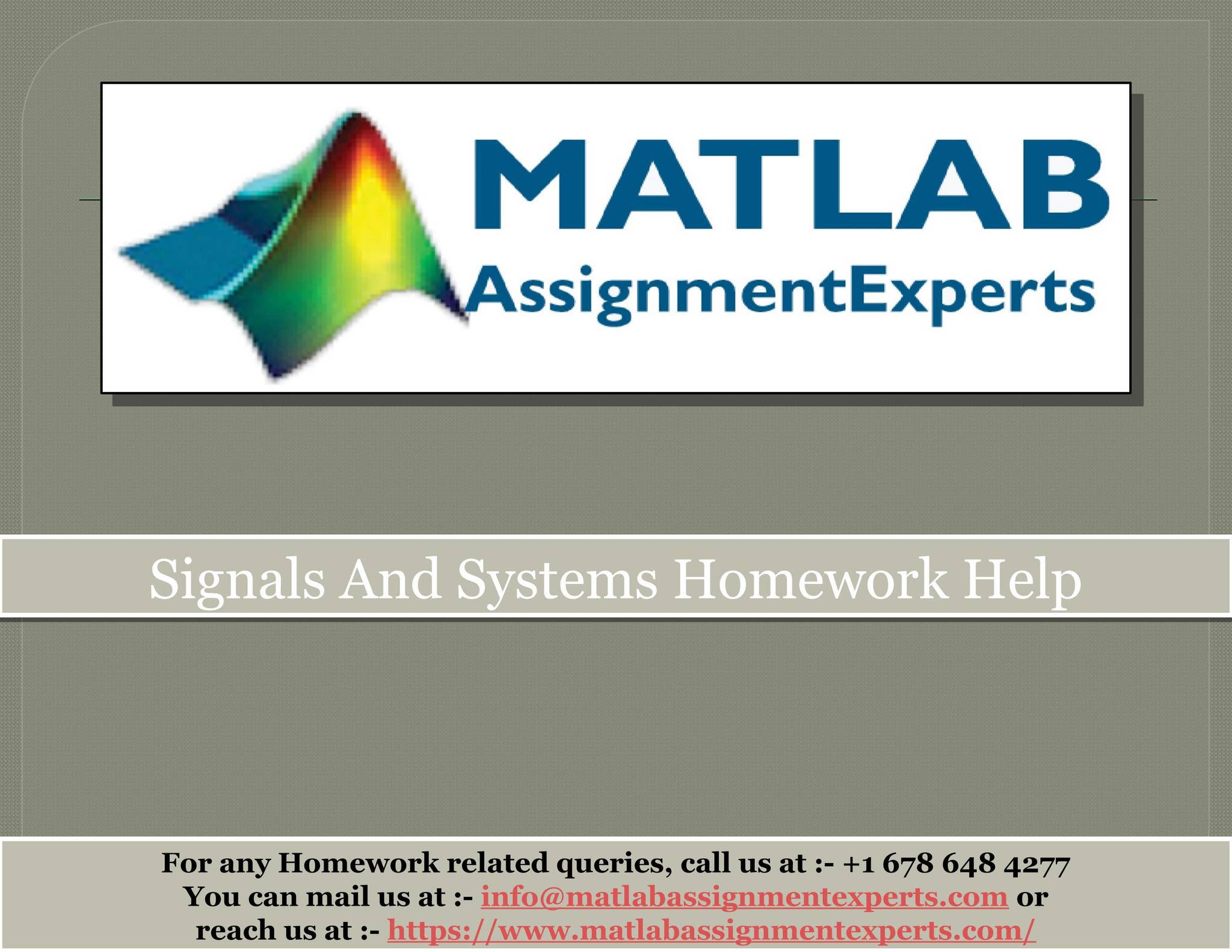 Signals And Systems Homework Help by Matlab Assignment Experts - Issuu