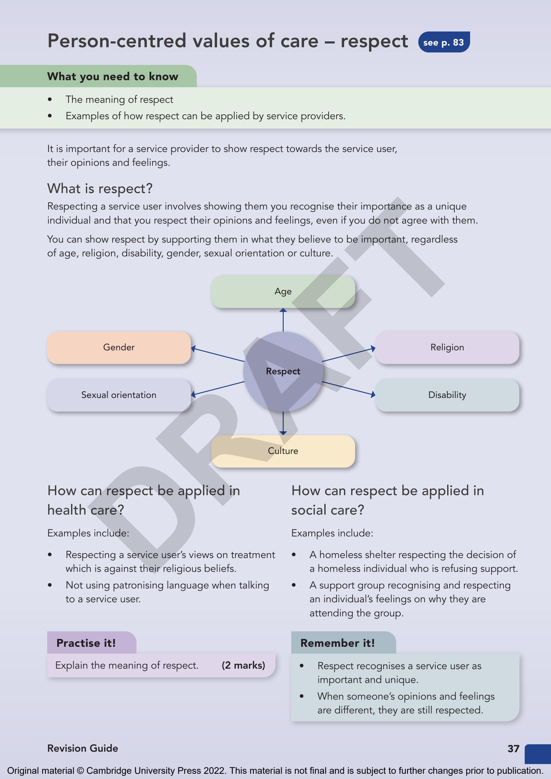 Cambridge Nationals Health and Social Care Revision Guide Issuu Sample ...