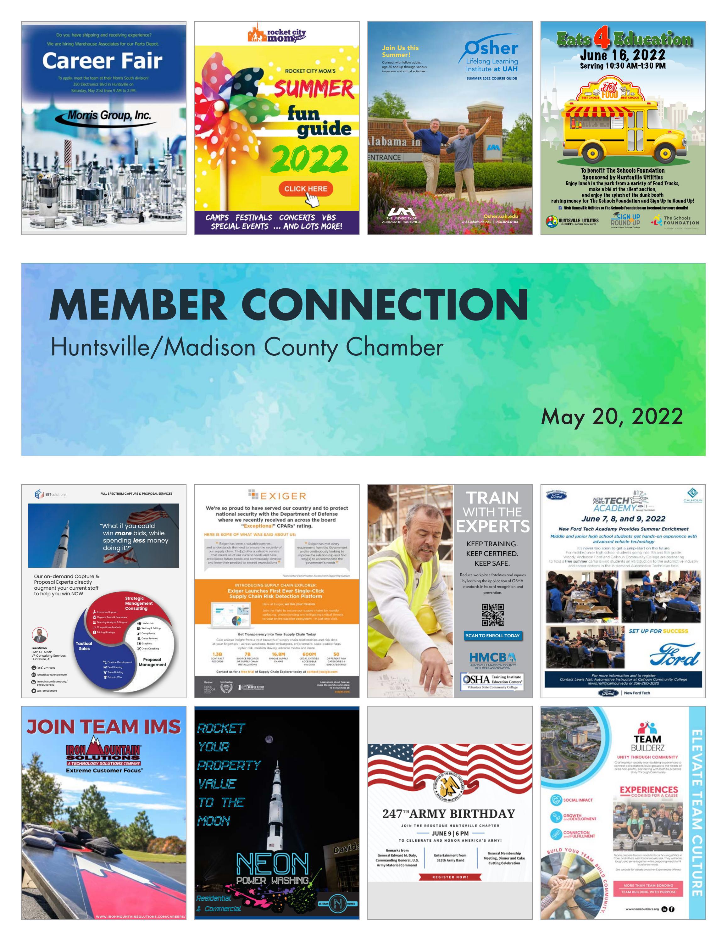 Member Connection, May 20, 2022 by Huntsville/Madison County Chamber ...
