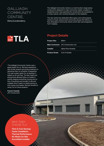 energystore TLA® Case Study - Galliagh Community Centre by ...