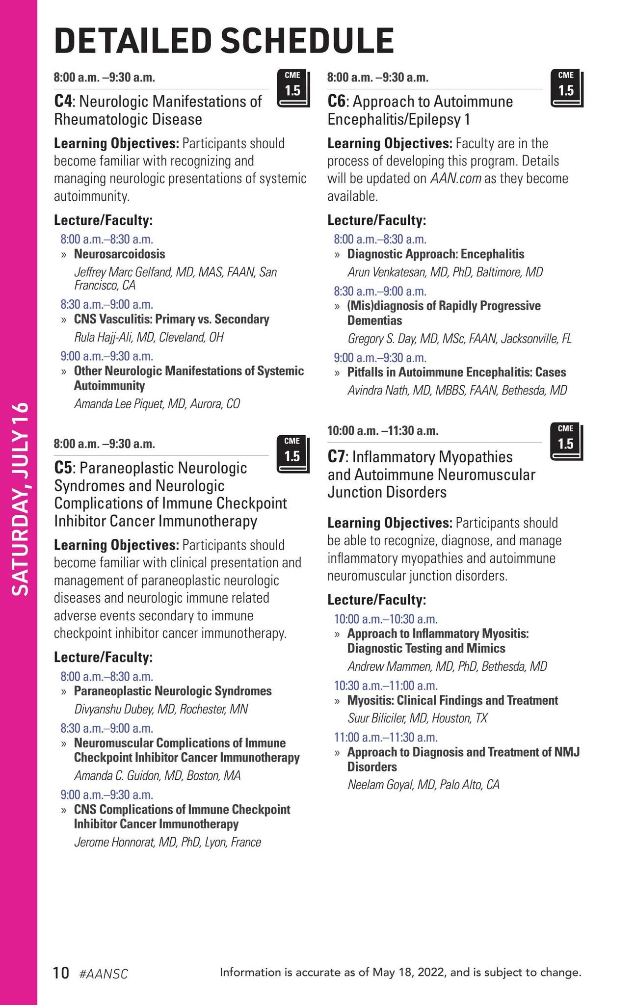 2022 AAN Summer Conference Registration Booklet by American Academy of ...