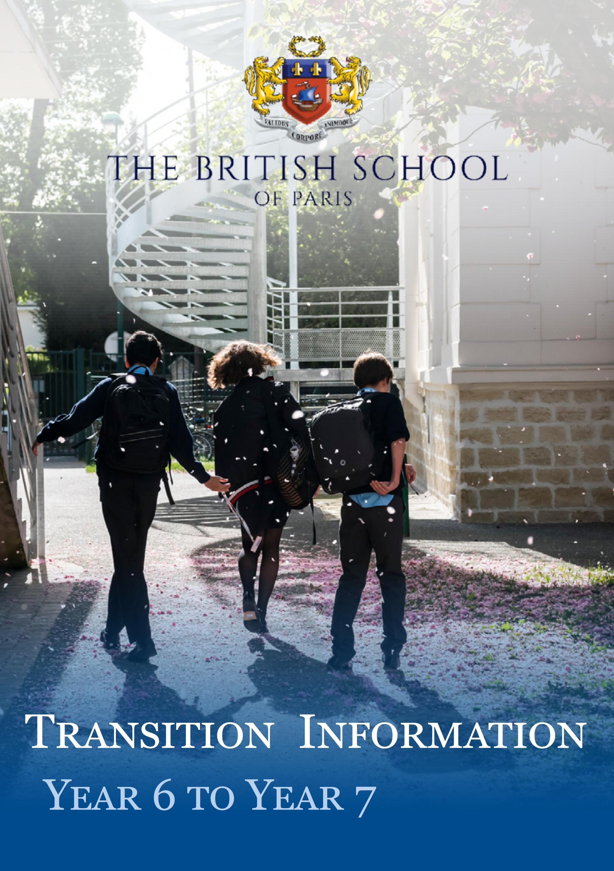 Transition Information Year 6 to Year 7 by The British School of Paris - Issuu