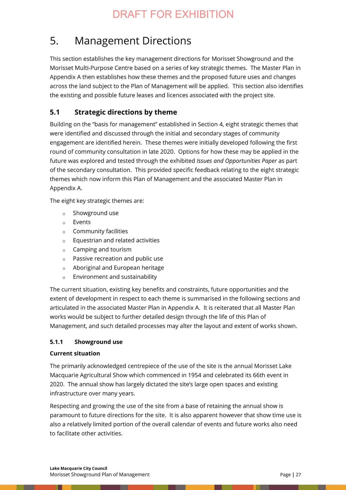 Morisset Showground draft Plan of Management by Lake Macquarie City - Issuu