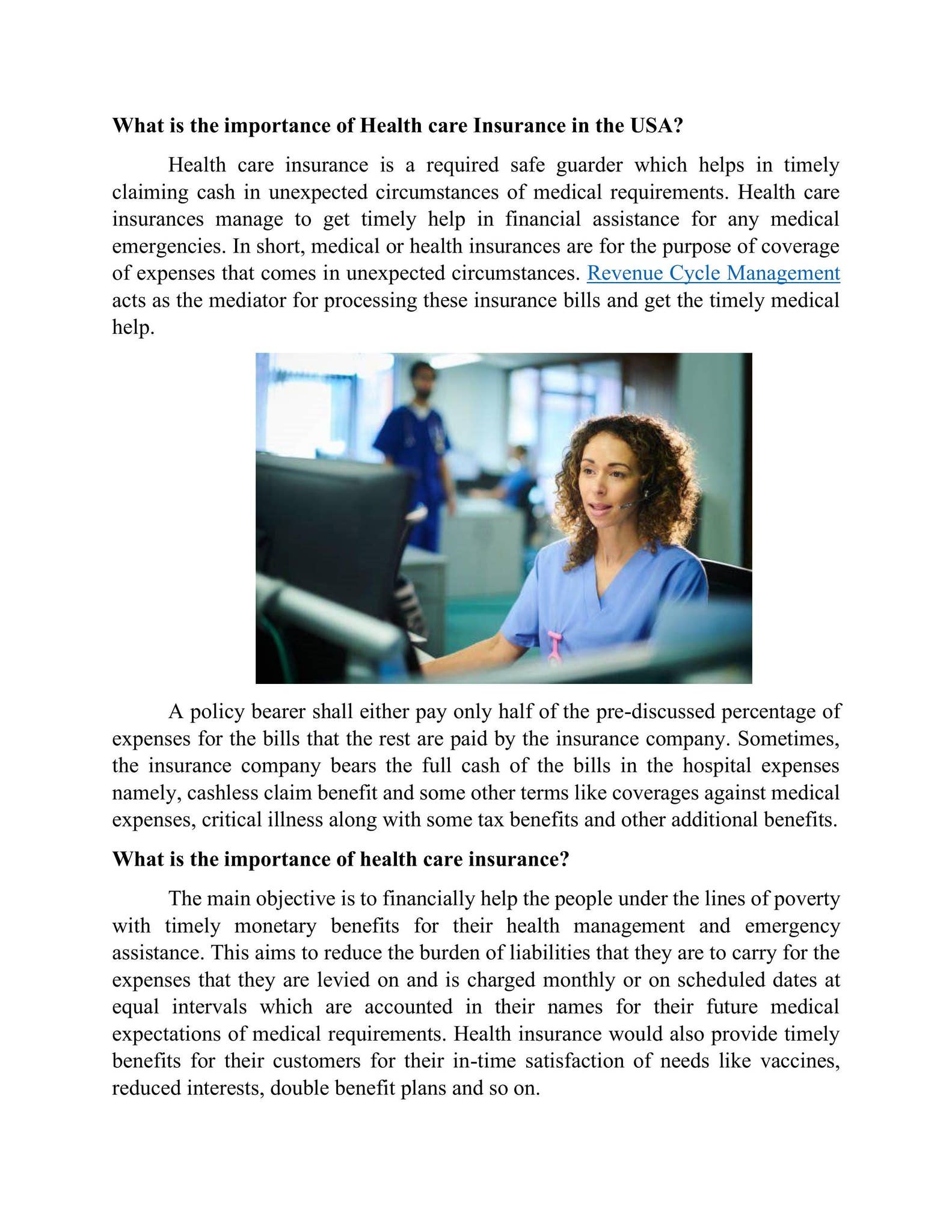 What is the importance of Health care Insurance in the USA? by MHRCM ...