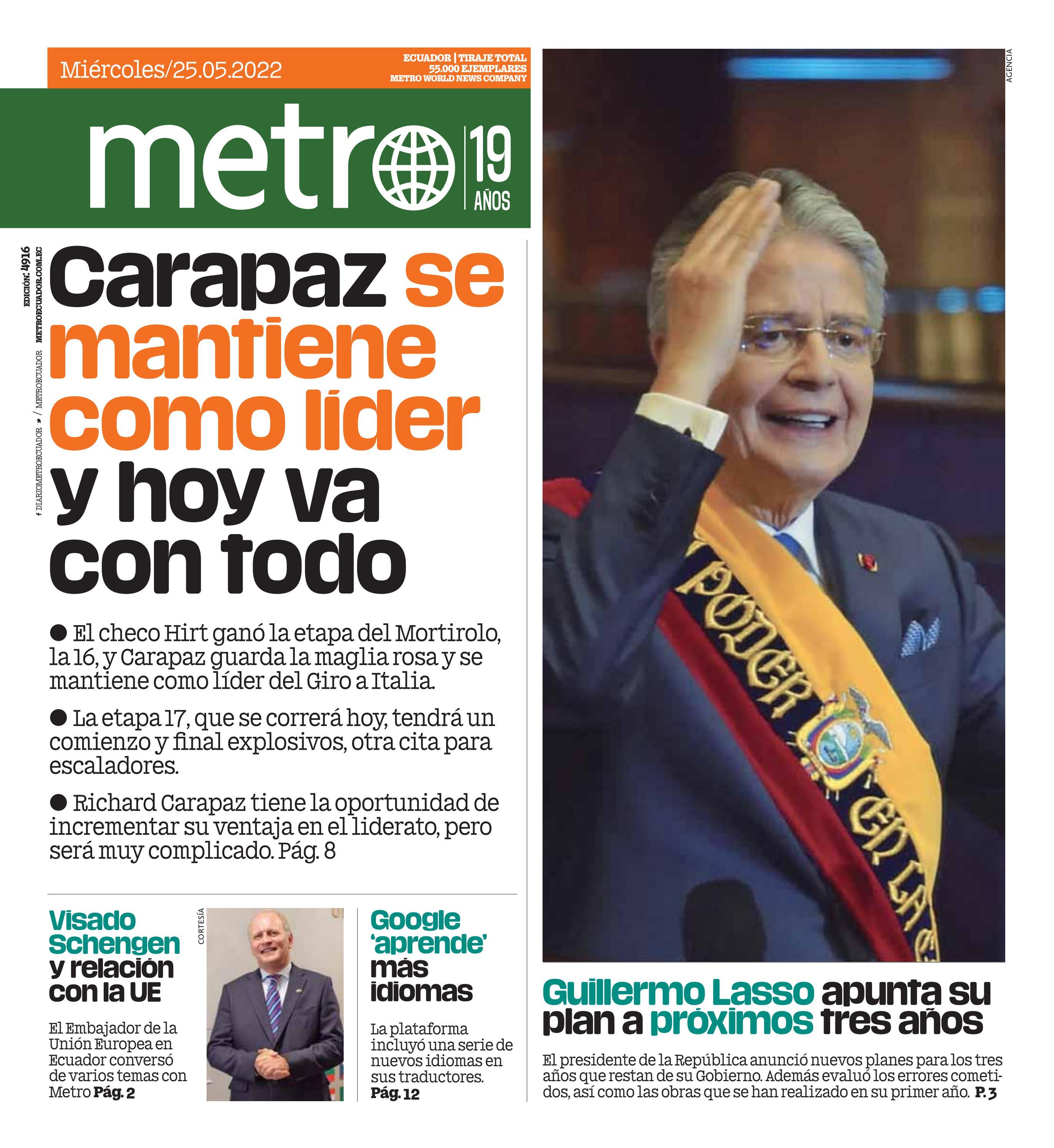Diario Metro, edición 25 de mayo 2022 by Diario Metro - Issuu