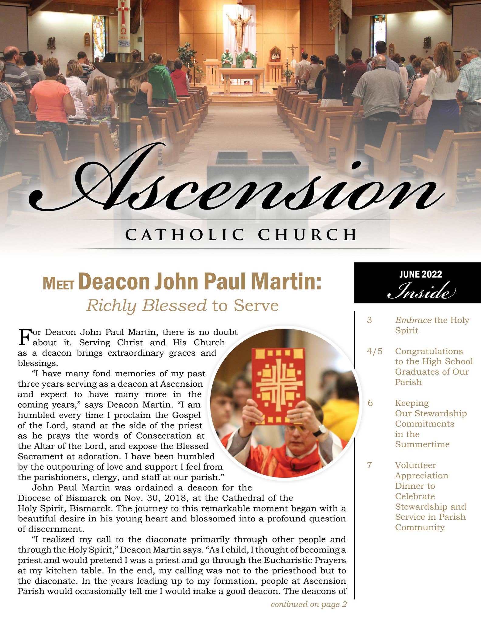 Ascension Catholic Church Newsletter — June 2022 by Catholic ...