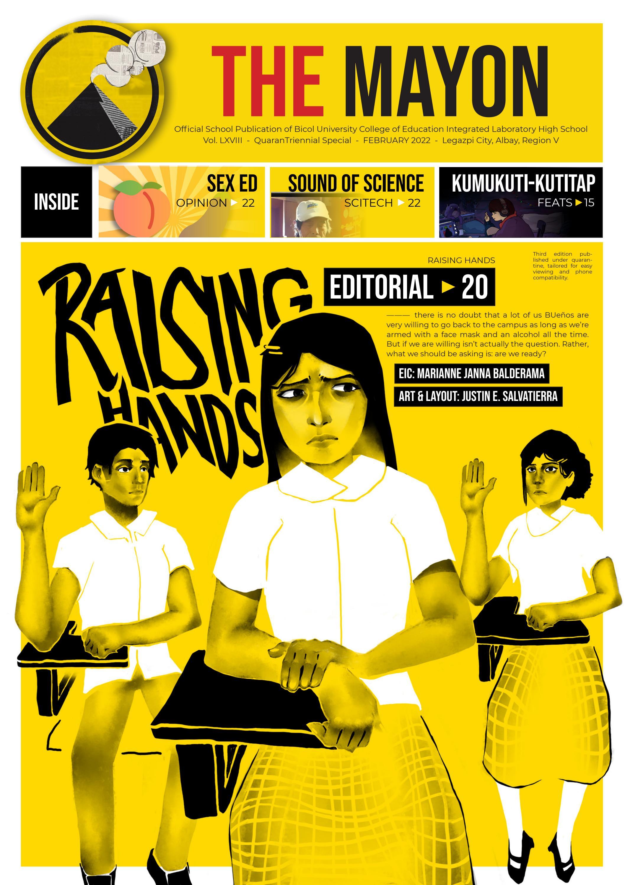 The Mayon Vol. LXXVIII Issue 1 by The Mayon - Issuu