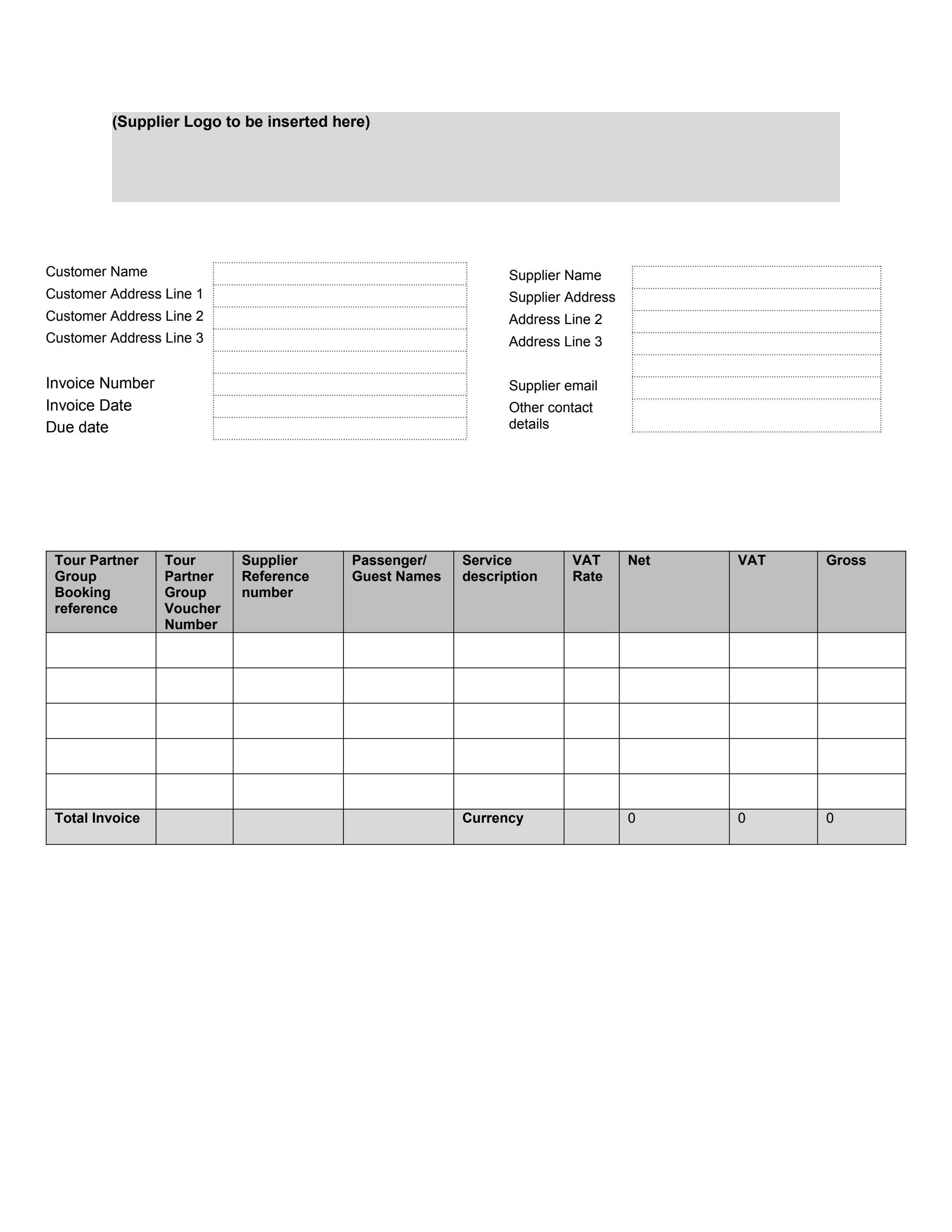 Sample Supplier Invoice by Tour Partner Group - Issuu