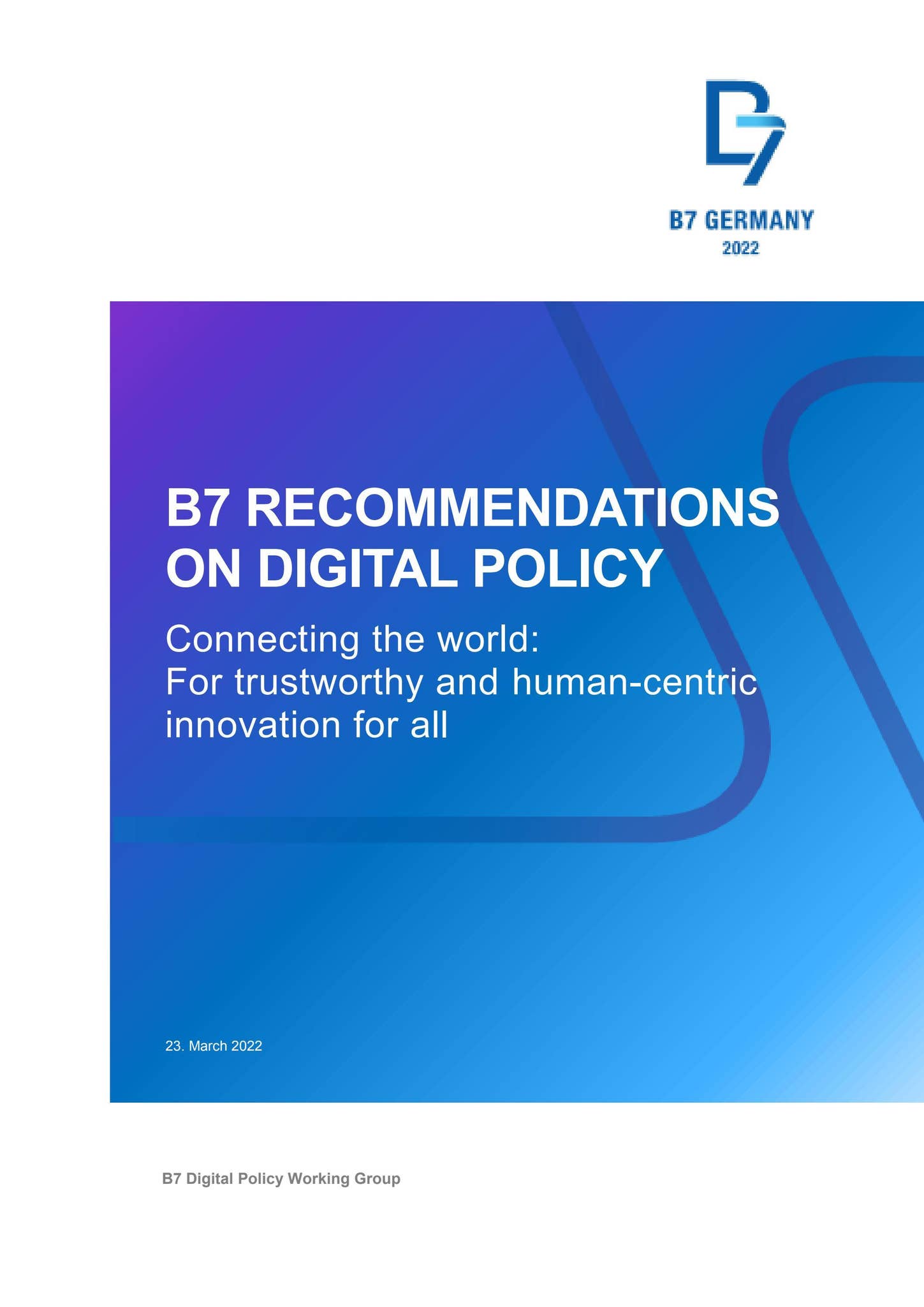 B7 Digital Policy Recommendations by Bundesverband der Deutschen ...