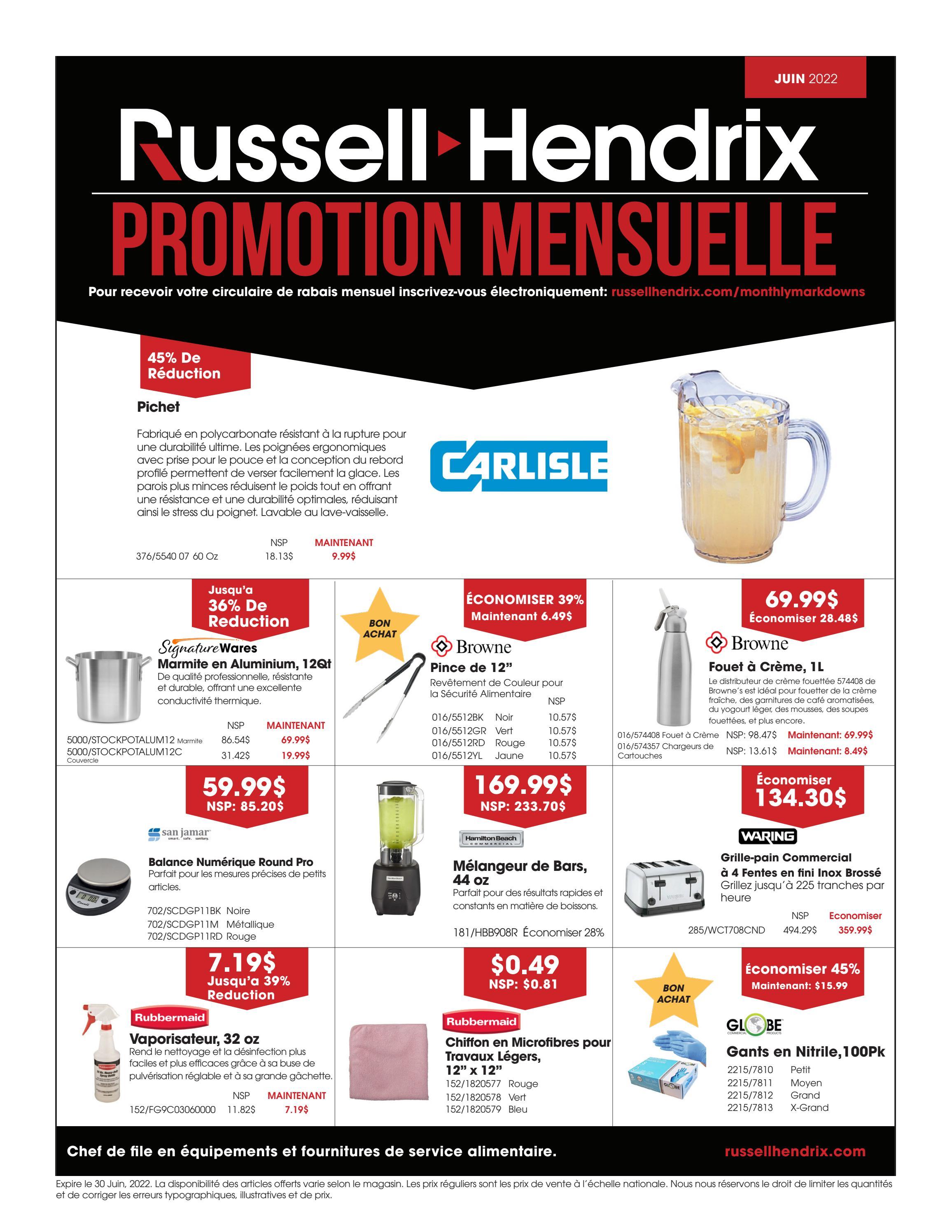 Promotion Mensuelle - Juin by Russell Hendrix Foodservice Equipment ...