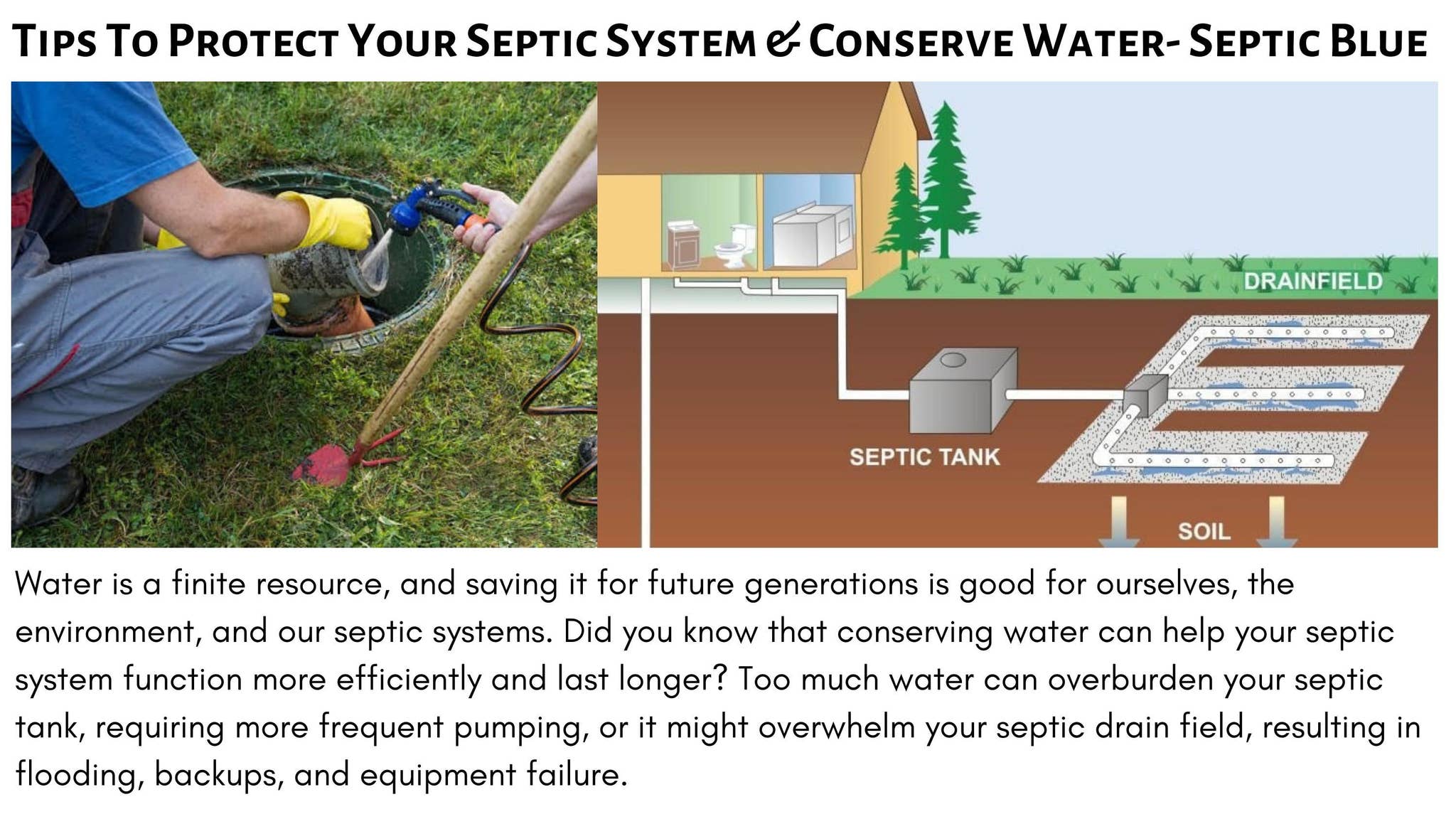 Tips To Protect Your Septic System & Conserve Water- Septic Blue by ...
