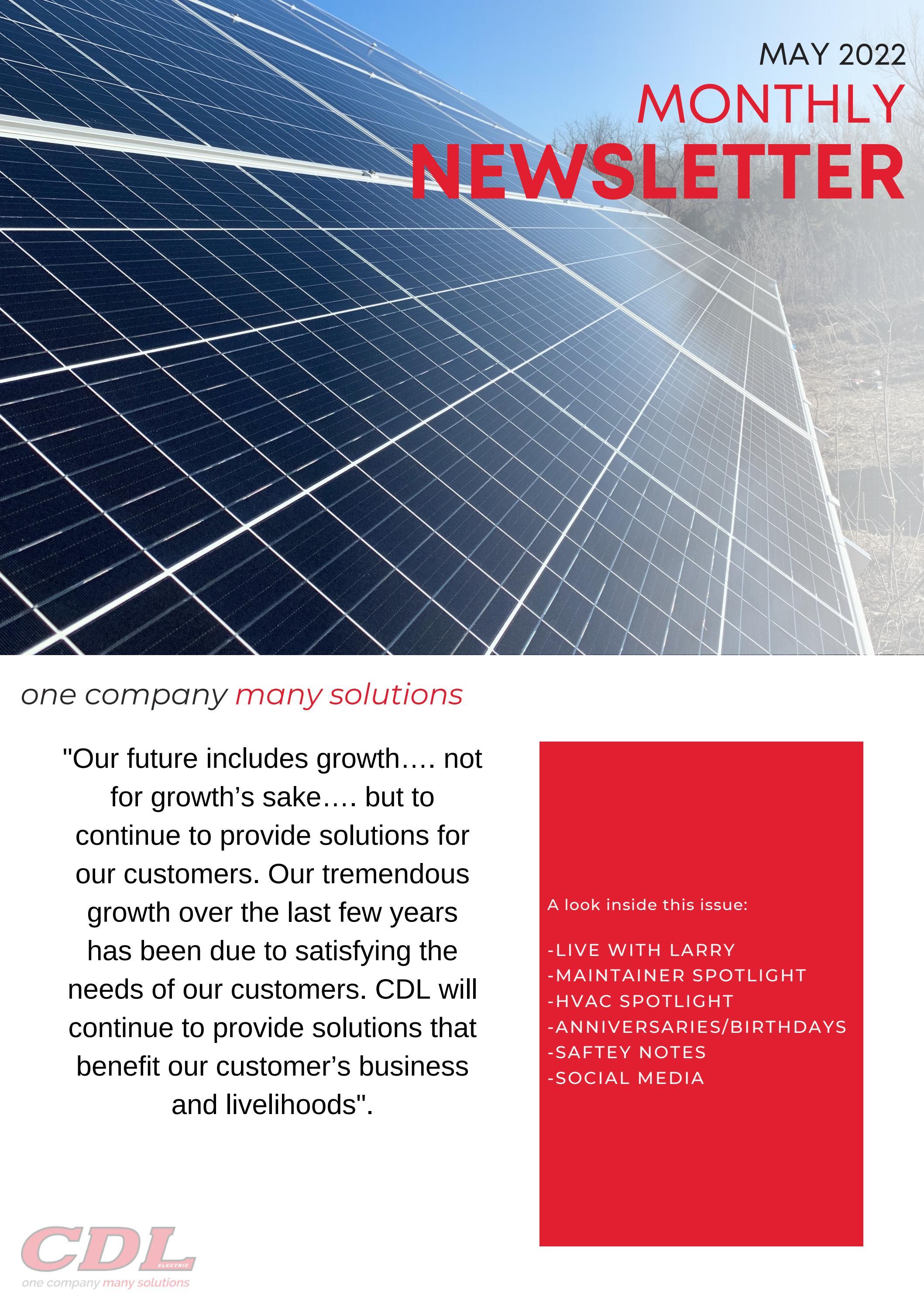May 2022 Newsletter by CDL ELectric - Issuu