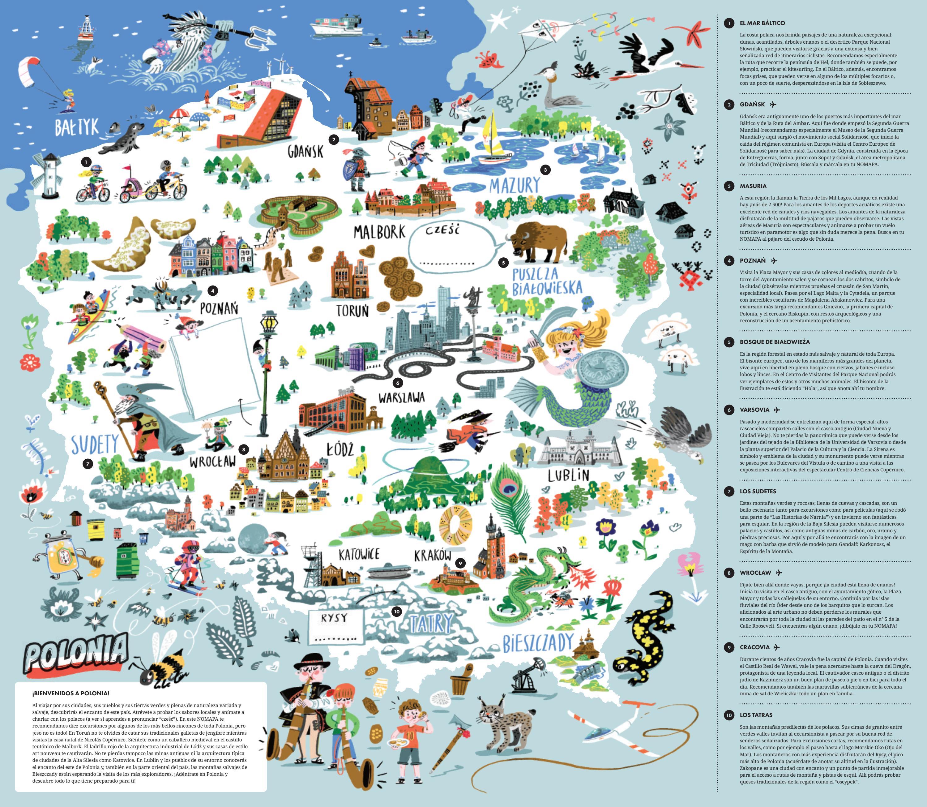 NOMAPA de Polonia: ¡Adéntrate en Polonia y descubre todo lo que tiene ...