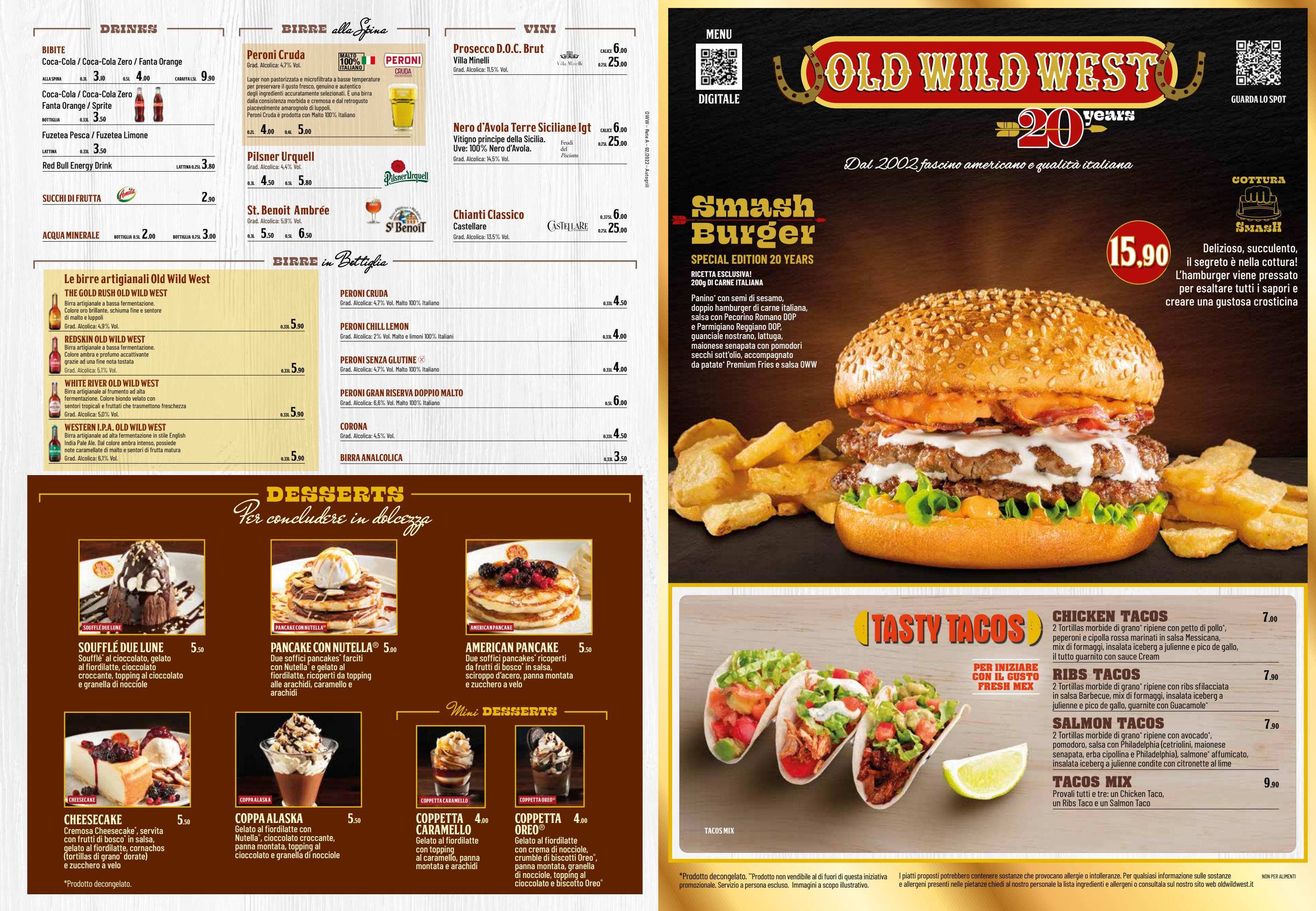 Menu Old Wild West Express Chianti-Sillaro by cigierre - Issuu